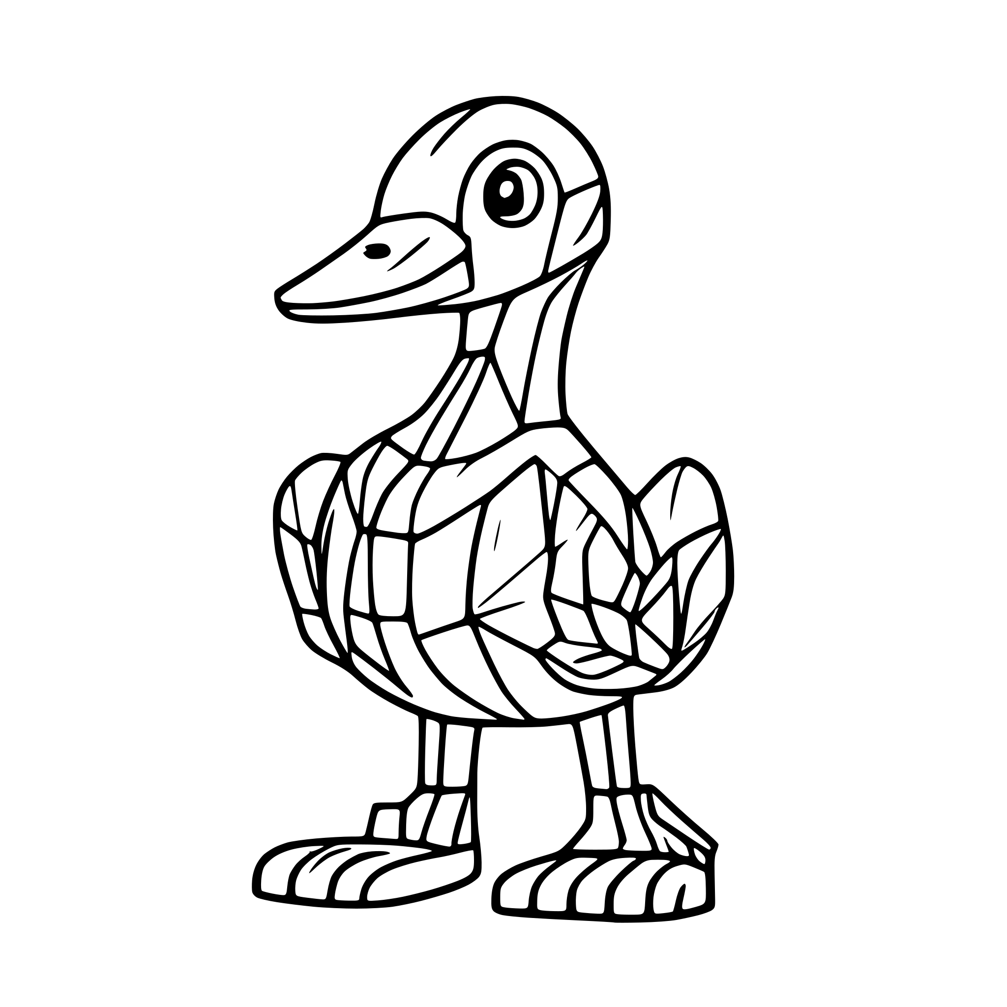 SVG Bundle for 'Robotic duck wireframe' | AI-Generated Vector Graphics