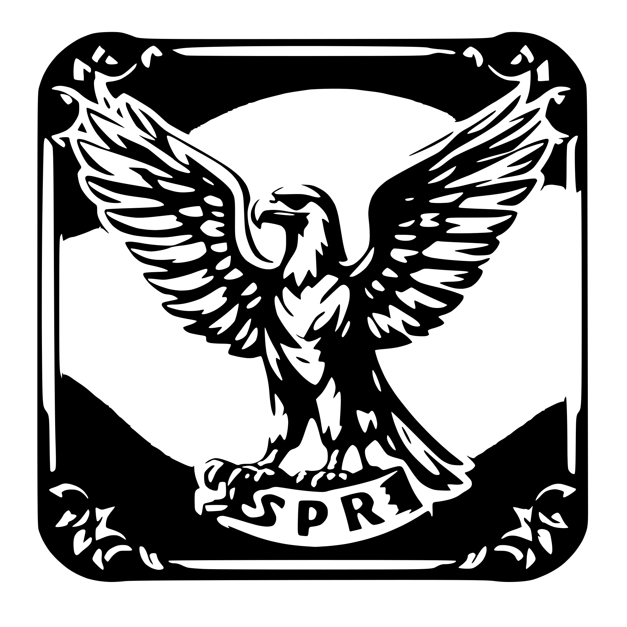 SVG for 'stylized eagle, SPQR square, topper for a roman standard' | AI ...