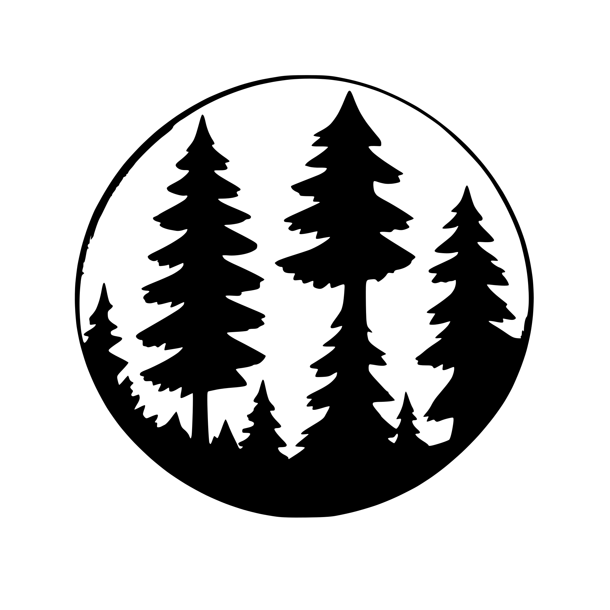 SVG Bundle for 'inverse image of conifer trees in a circle' | AI ...