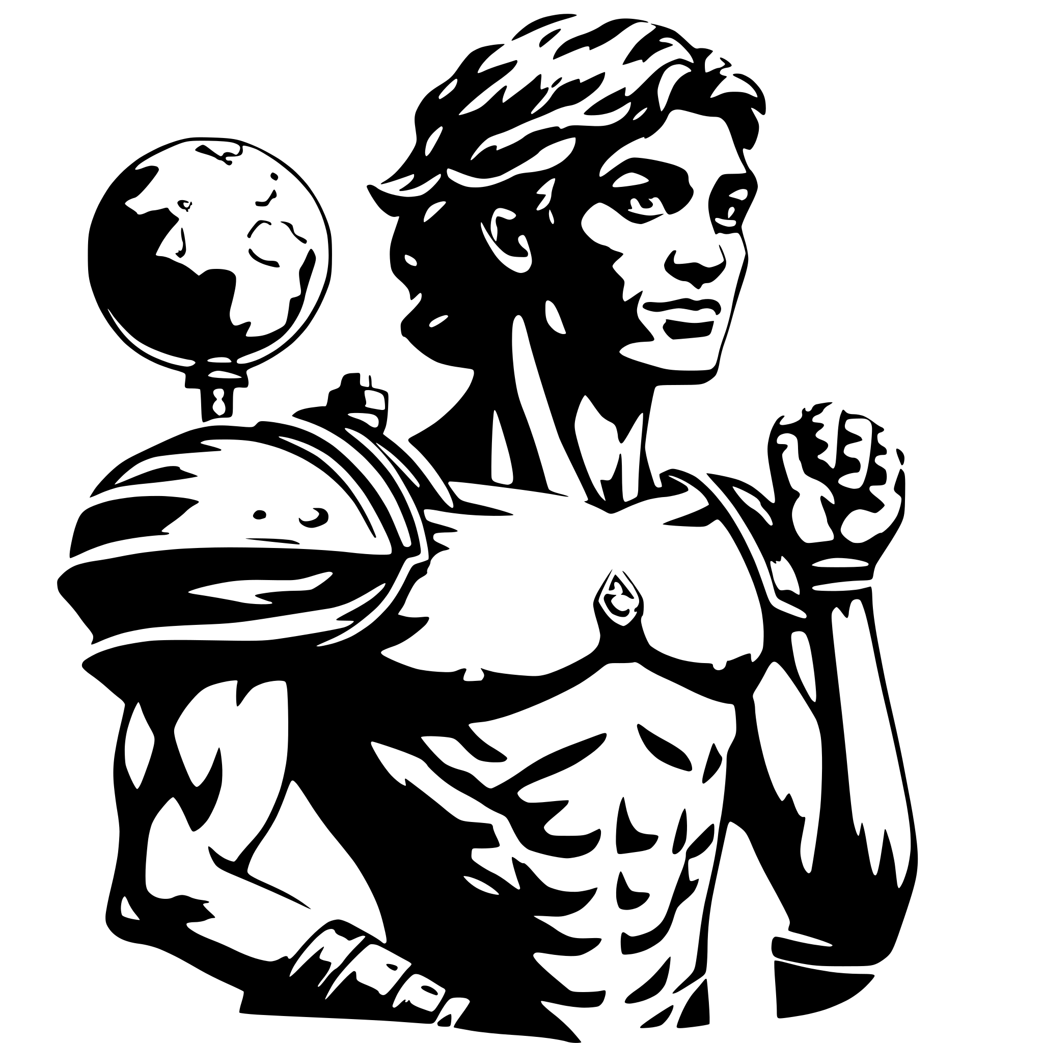 SVG Bundle for 'titan atlas holding world on his shoulder' | AI ...