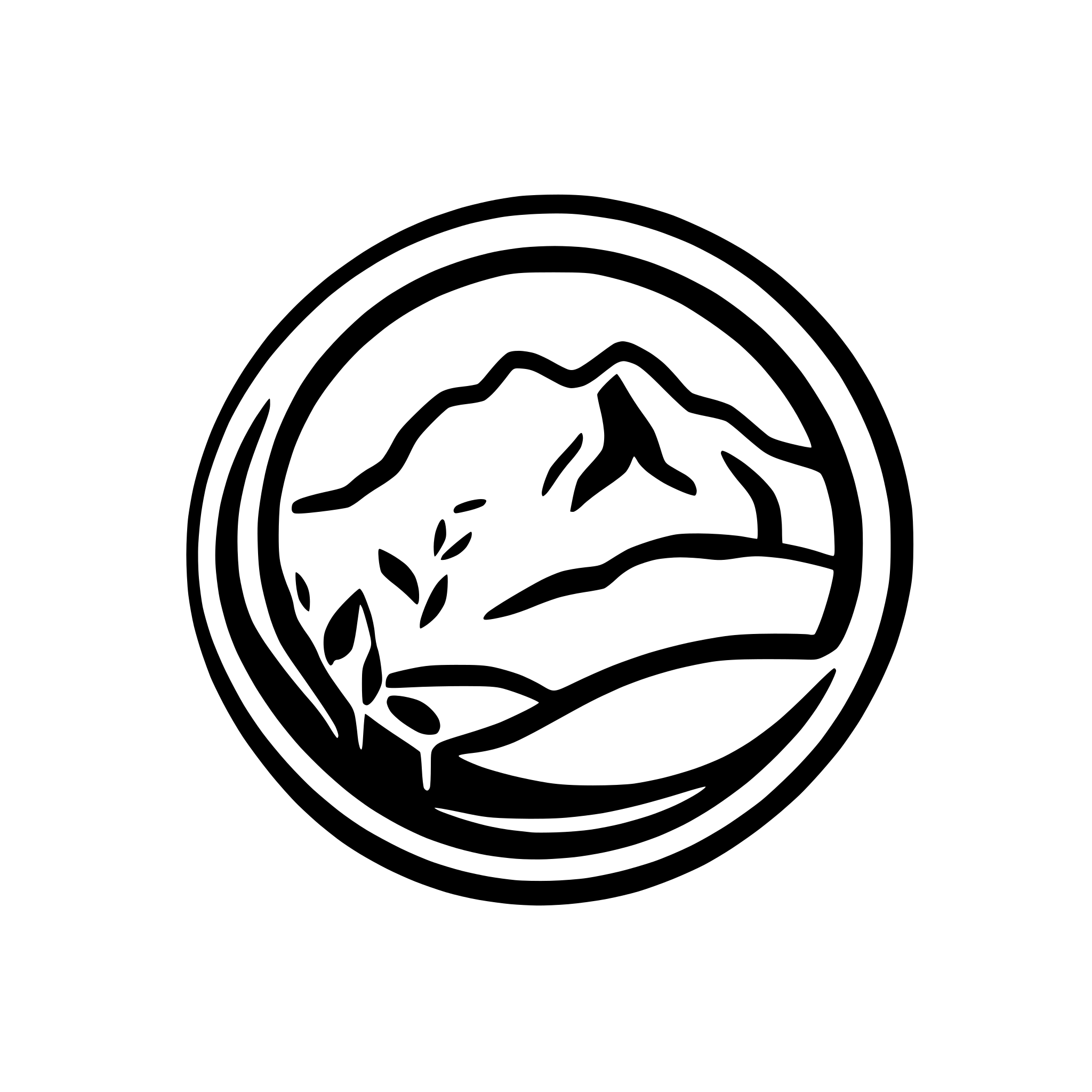 logo SVG for 'circular logo with red thic border and inside a gradient ...