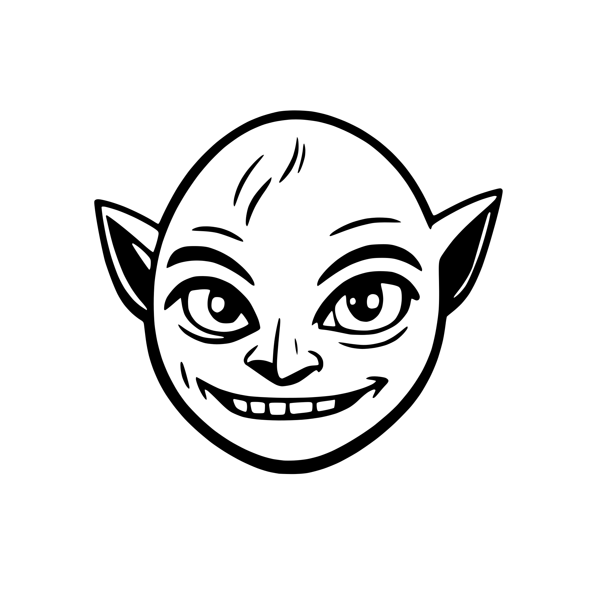 SVG Bundle for 'a very simple goblin face suitable for a logo' | AI ...