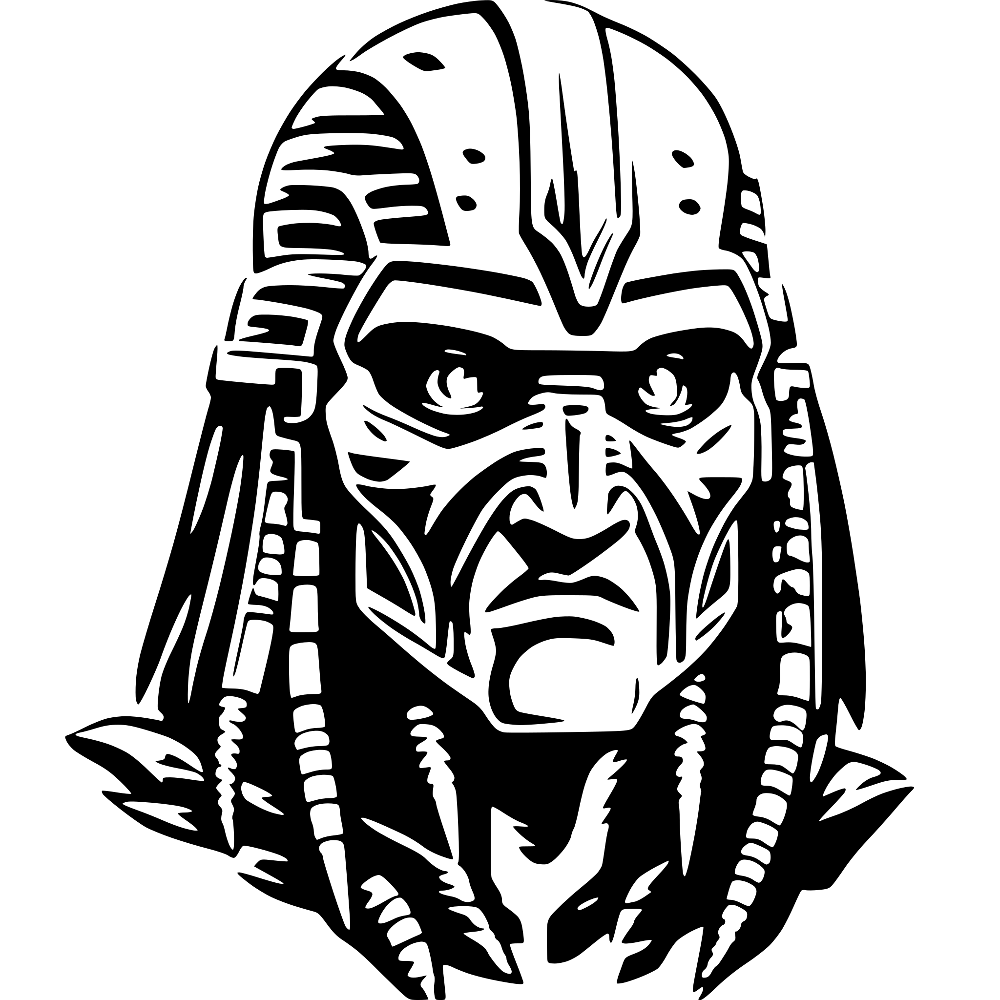SVG for 'predador face (from movie predator) simplified' | AI-Generated ...