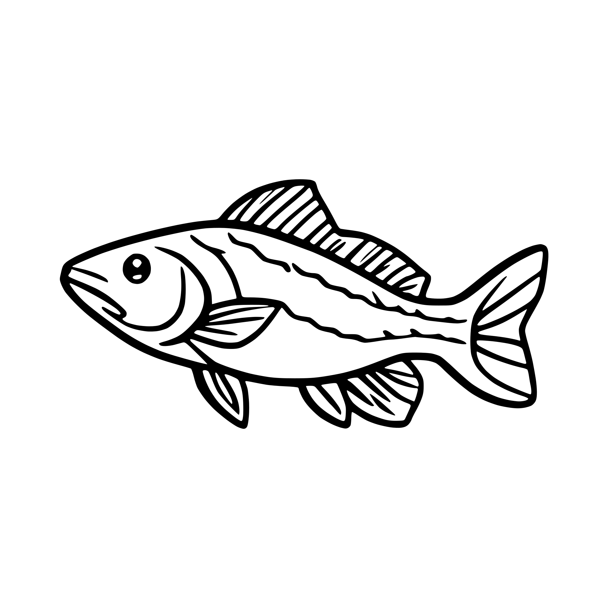 SVG Bundle for 'redfish red drum line art' | AI-Generated Vector Graphics