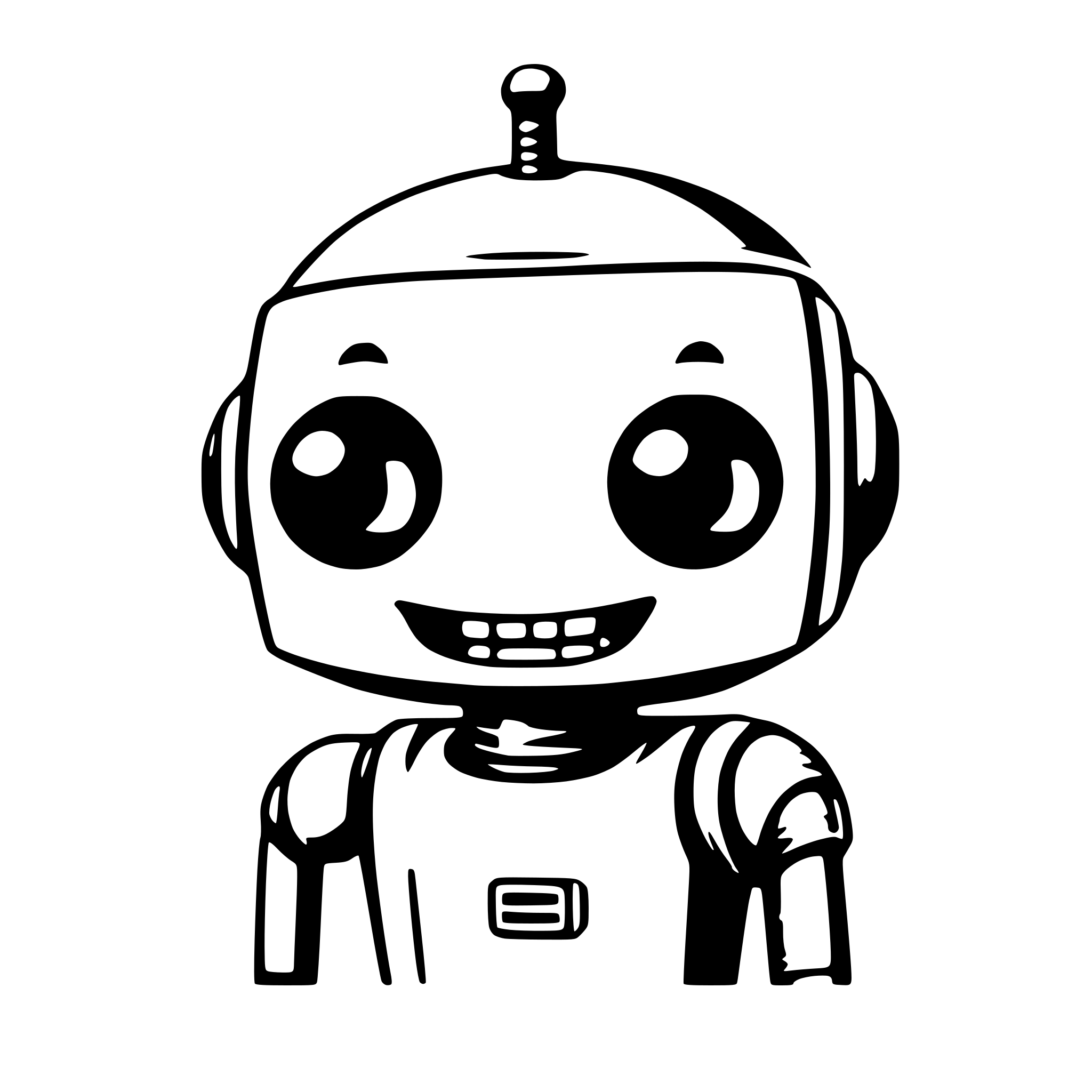 SVG for 'cute simple robot smiling and winking' | AI-Generated Custom ...