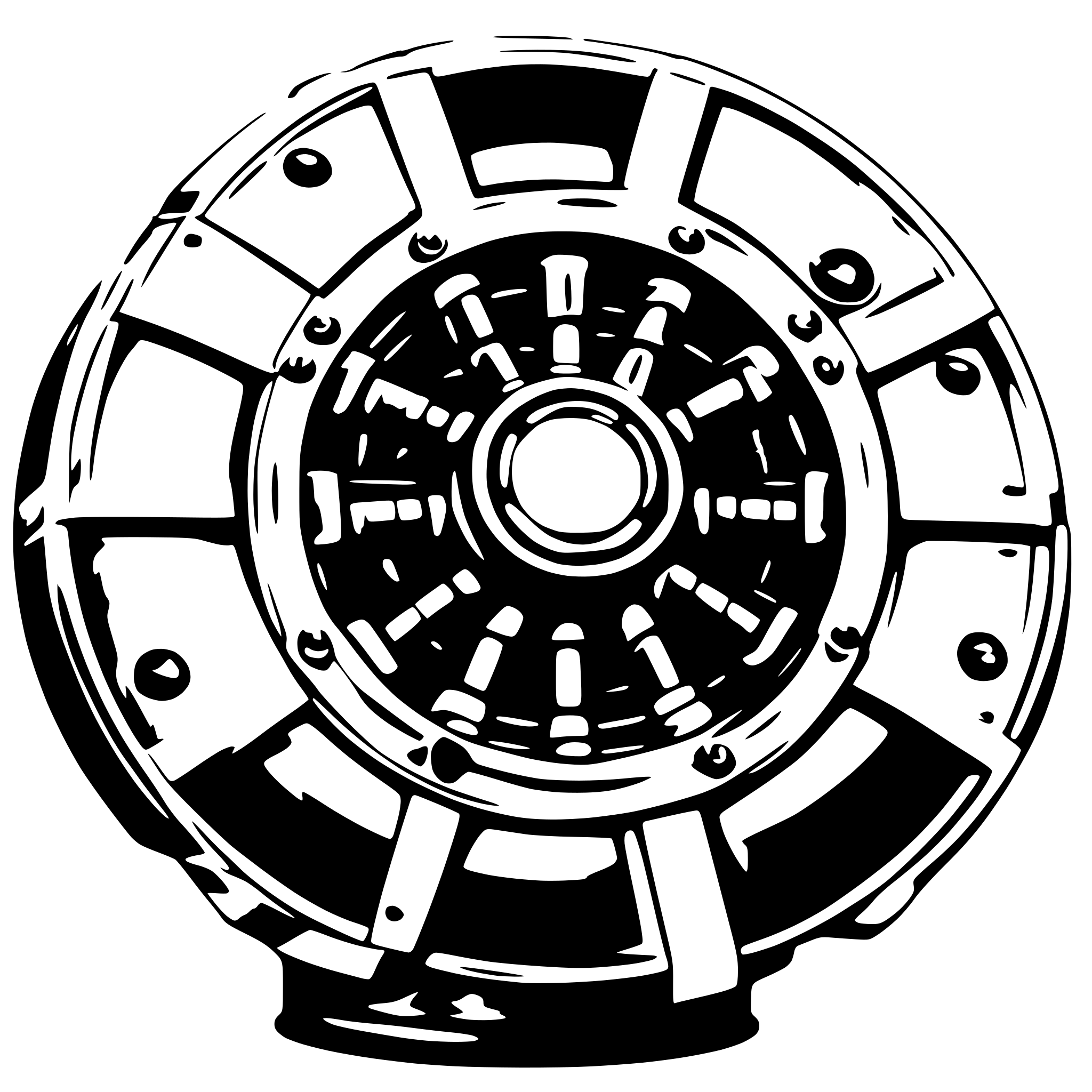 SVG for 'the nuclear reactor device on Iron Man's chest, the Arc ...