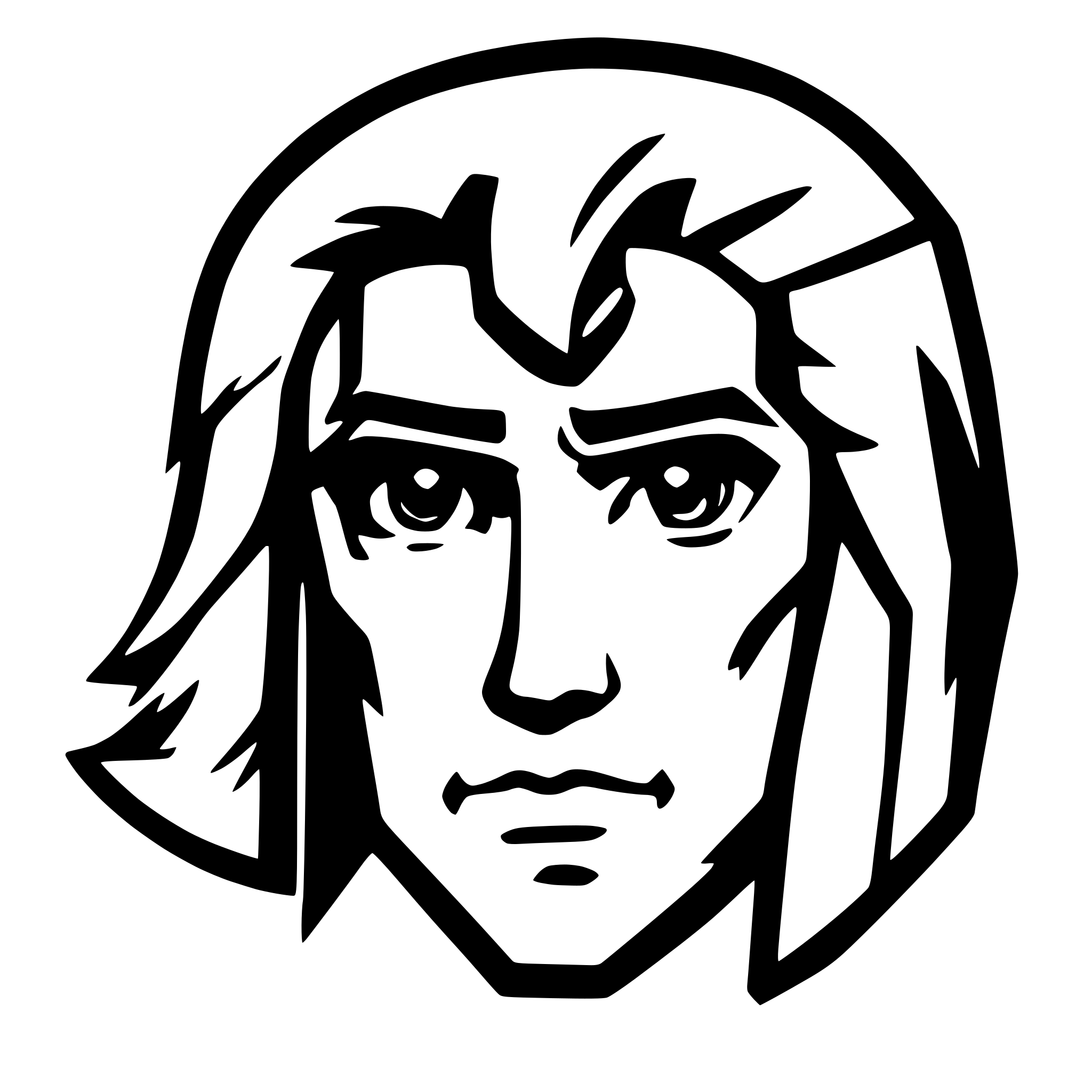 SVG for 'voltron face outline' | AI-Generated Custom Vector Graphic