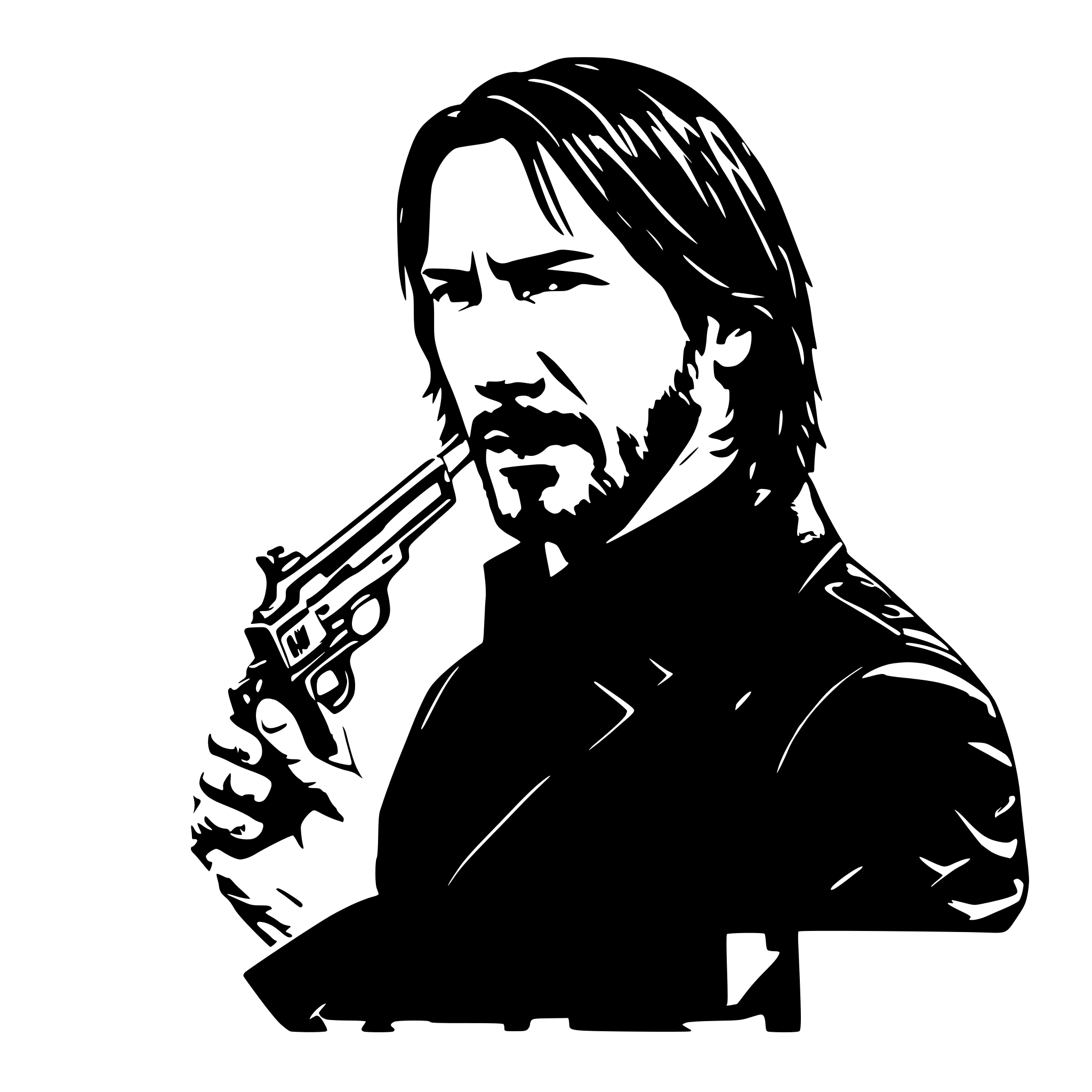 SVG Bundle for 'john wick con UNA PISTOLA Y UN CUCHILLO' | AI-Generated ...