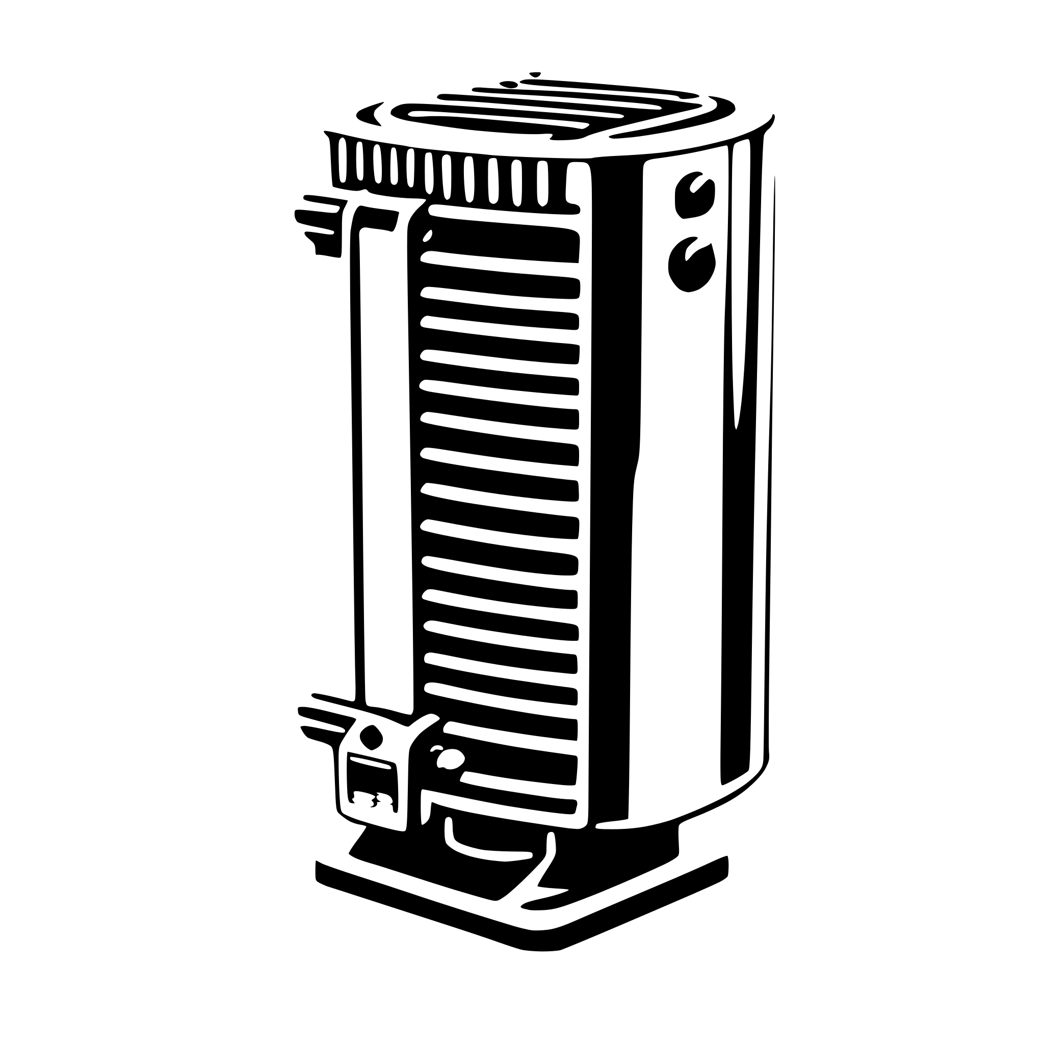 SVG for 'isometric view of a room heater radiator, blueprint style ...