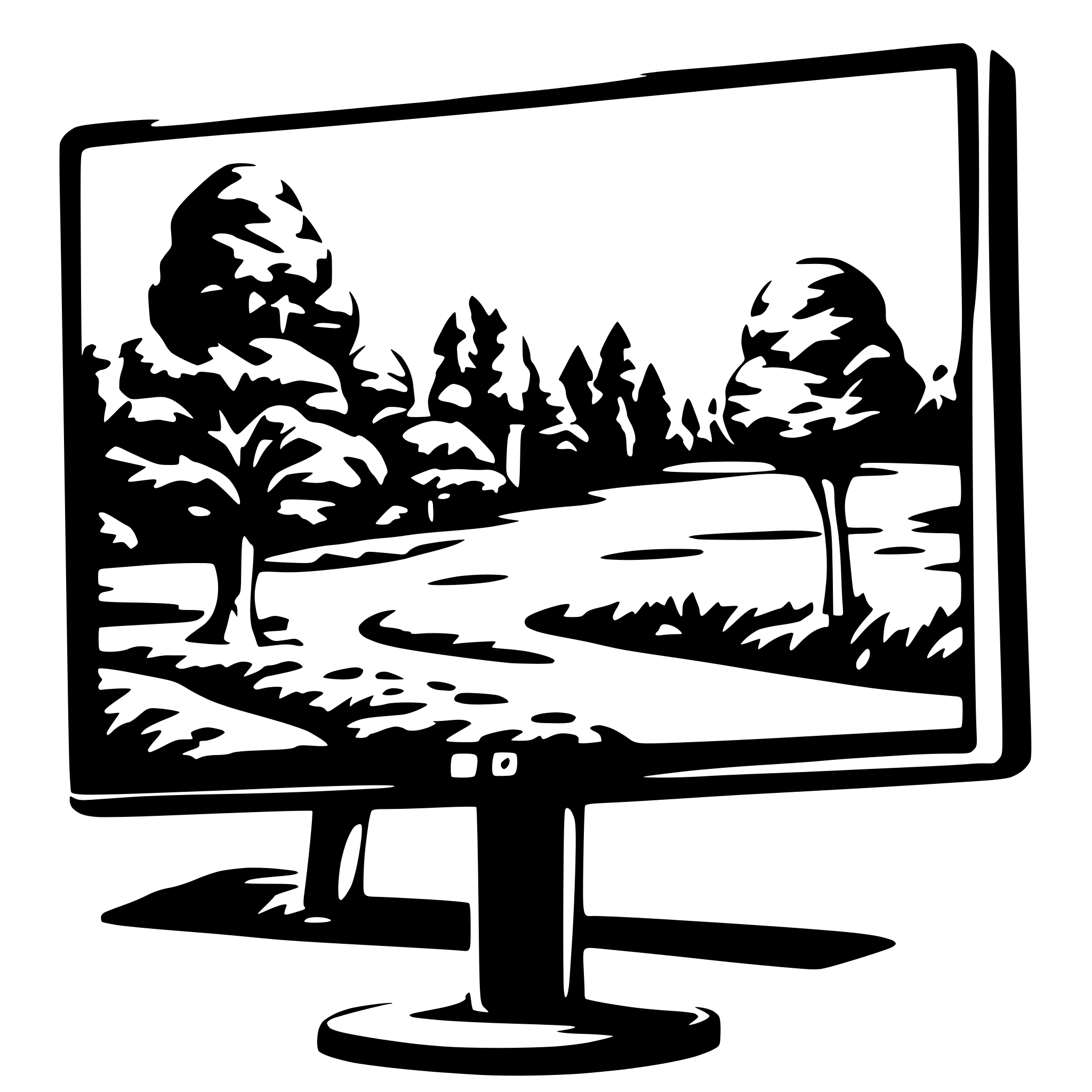 SVG Bundle for 'computer monitor showing a landscape plan' | AI ...
