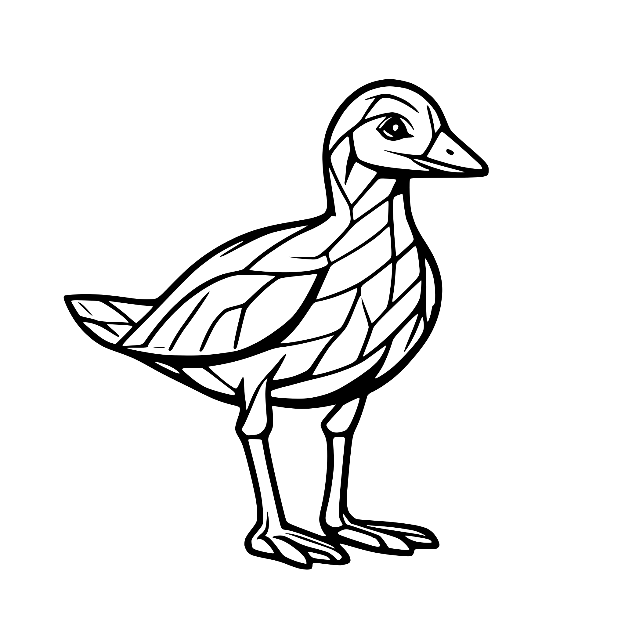 SVG Bundle for 'futuristic duck wireframe' | AI-Generated Vector Graphics