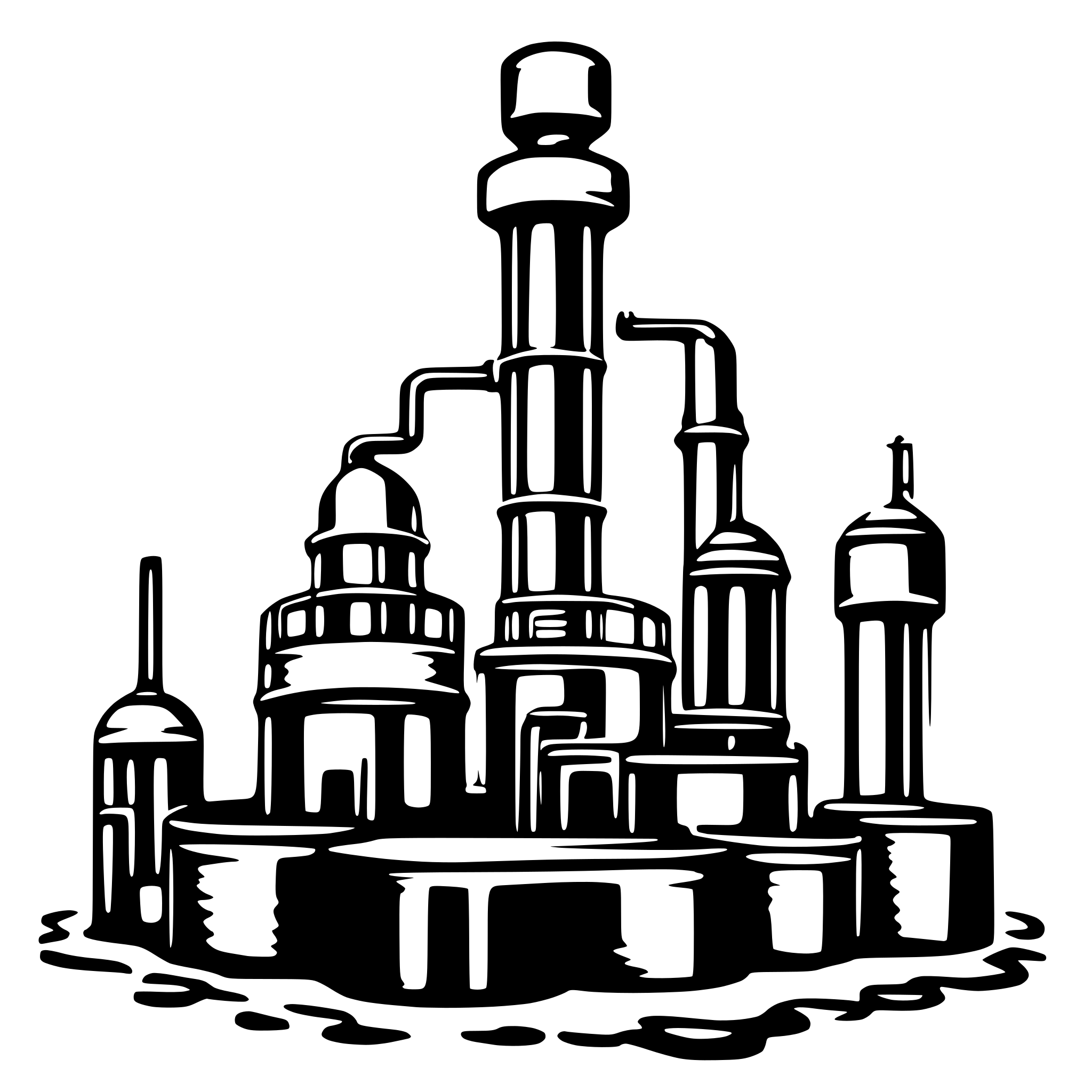 SVG for 'Flow chart of crude oil refinement' | AI-Generated Custom ...