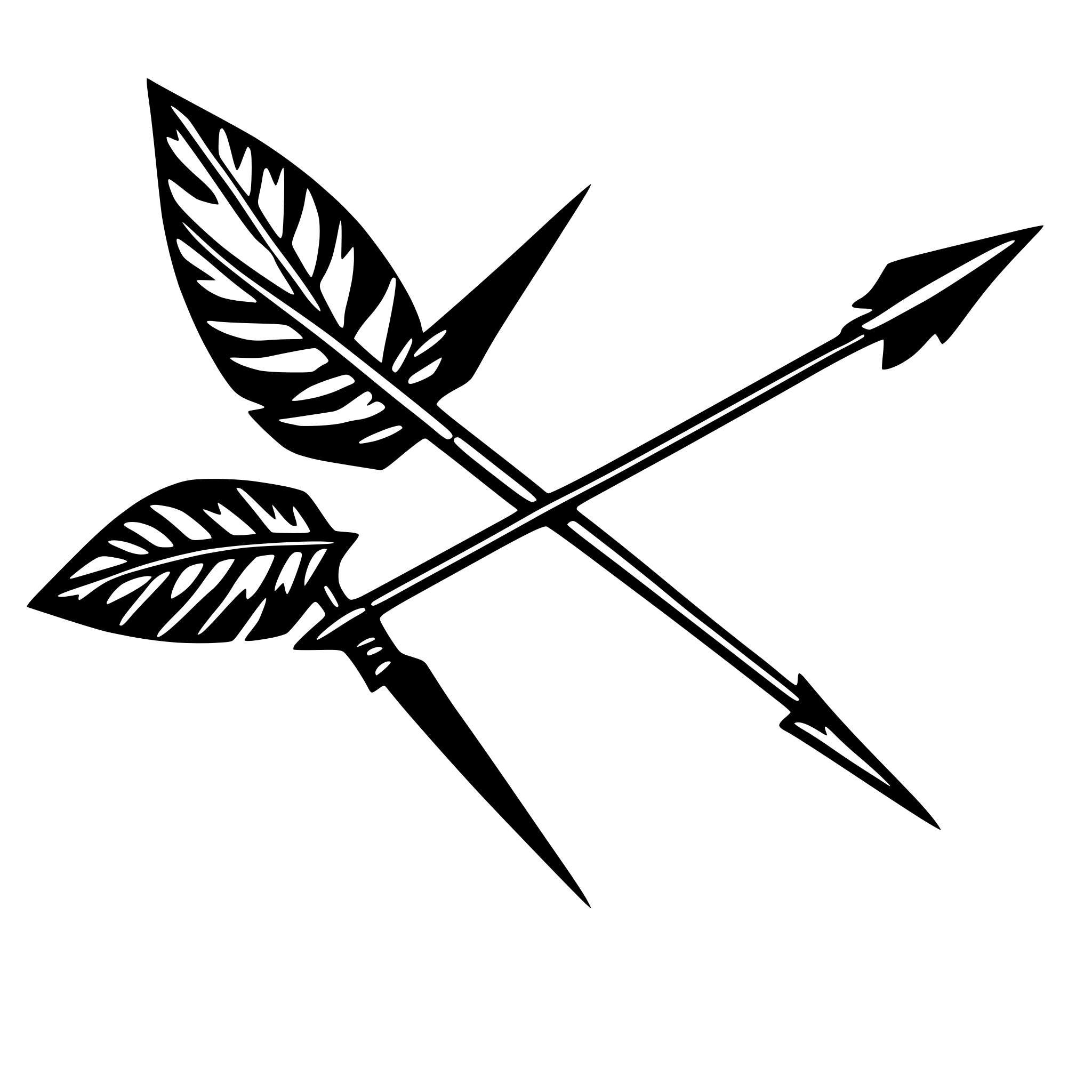 SVG for 'bow and arrow with leaf fletching' | AI-Generated Custom ...
