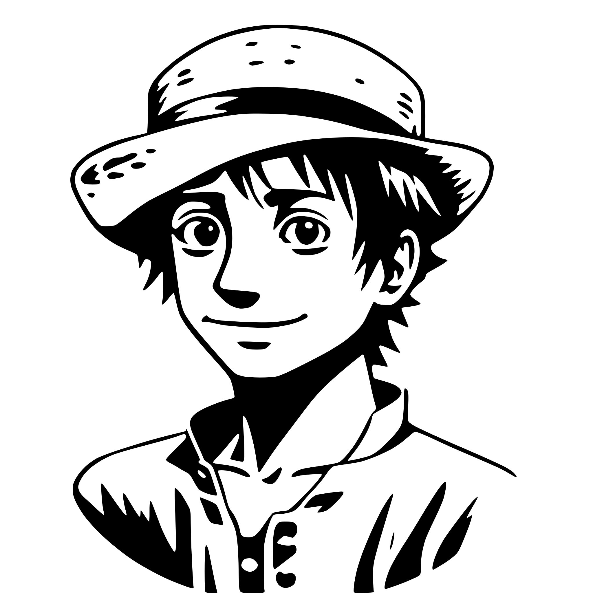SVG for 'luffy one piece face circle profile picture' | AI-Generated ...
