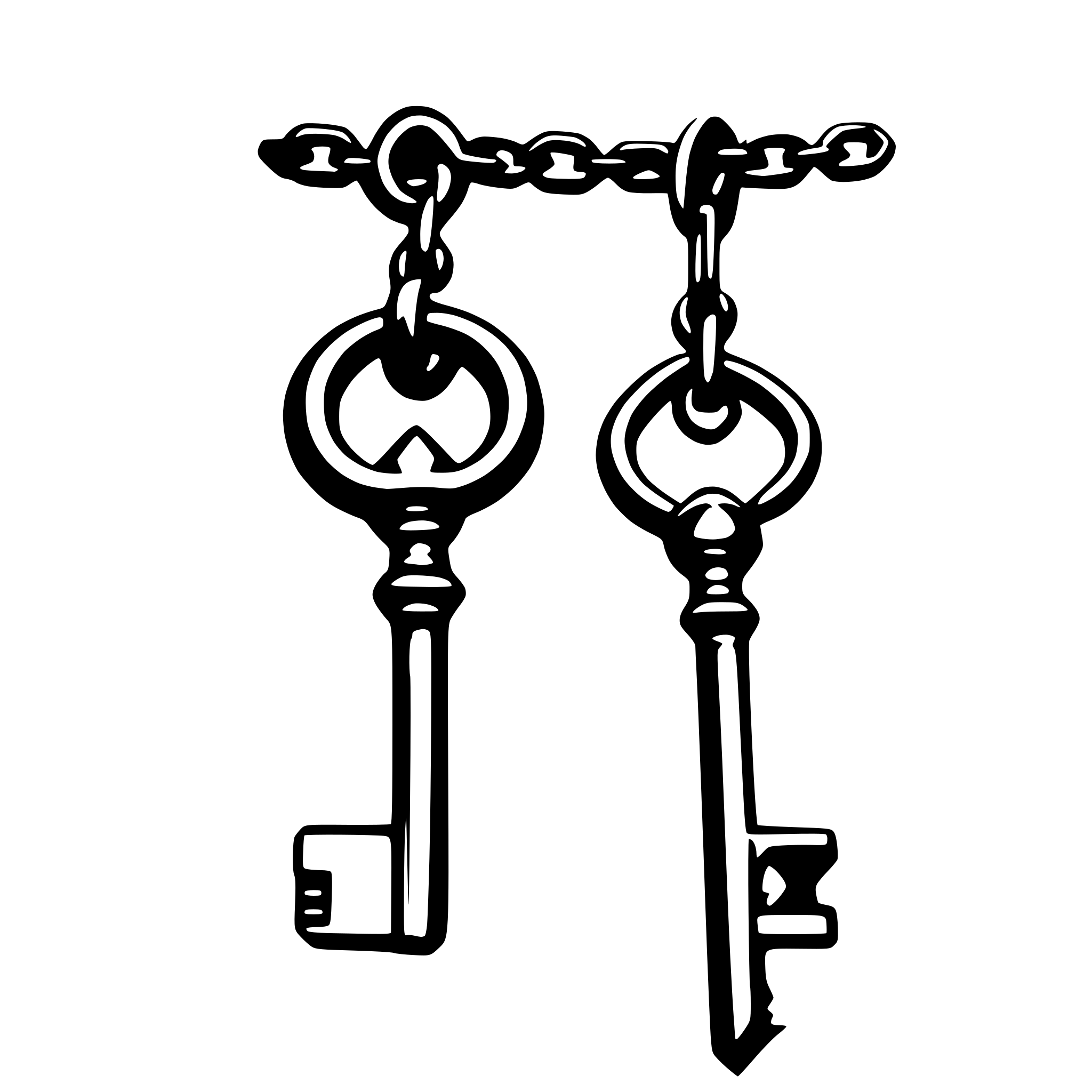 SVG Bundle for '2 keys on a chain' | AI-Generated Vector Graphics