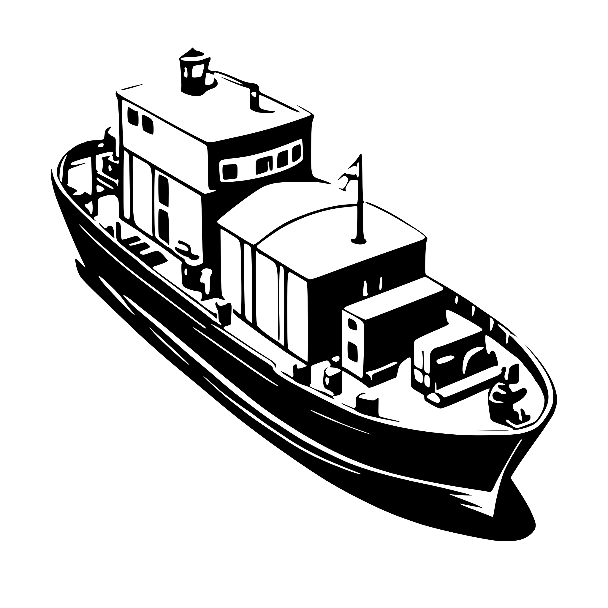 SVG Bundle for 'simple cargo ship in isometric 3d view' | AI-Generated ...