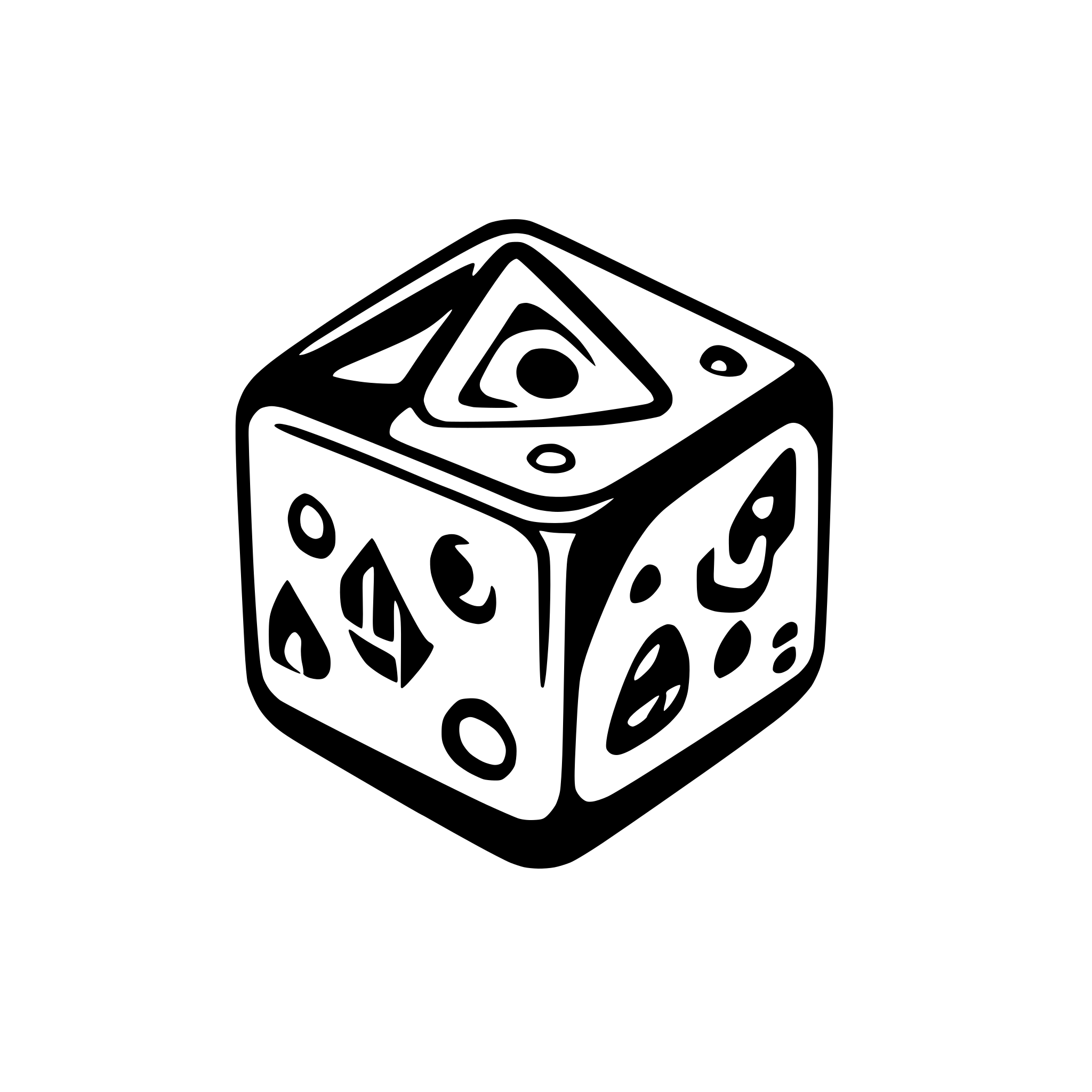 SVG Bundle for 'a dice with the style of the github logo, with one face ...