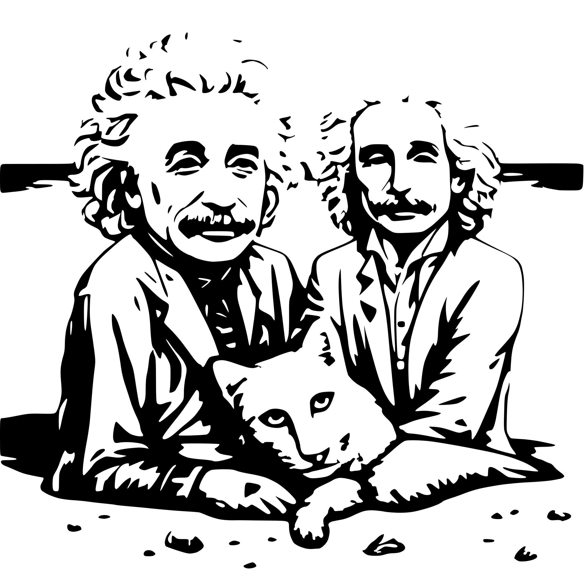 SVG for 'albert einstein with cat on the beach' | AI-Generated Custom ...