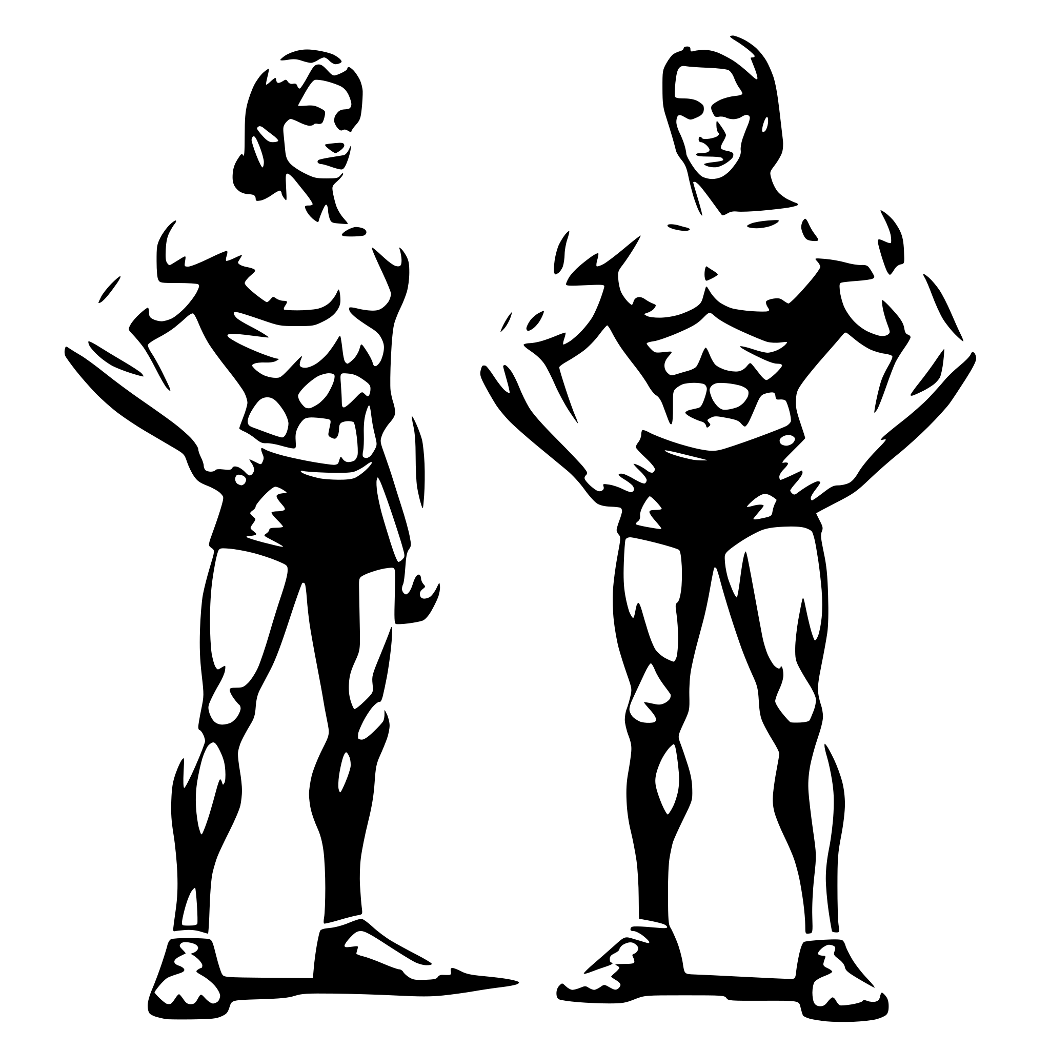SVG for 'two bodybuilders' | AI-Generated Custom Vector Graphic