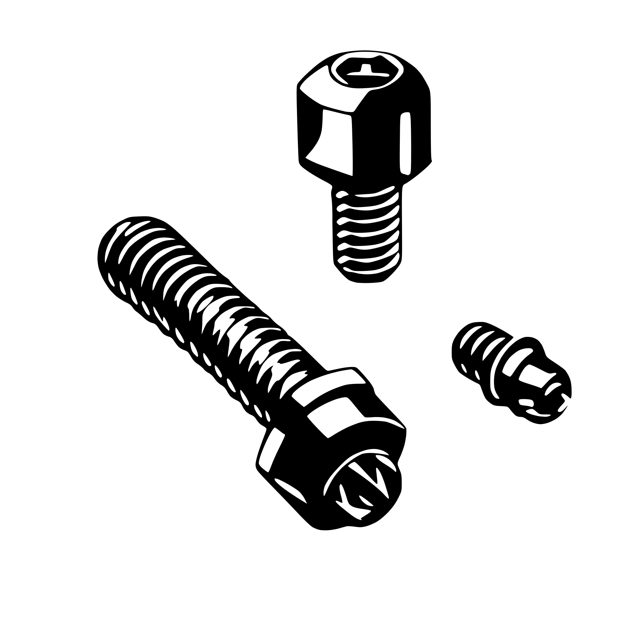 SVG for 'Generate a 2D profile view of a machine screw, similar to a ...
