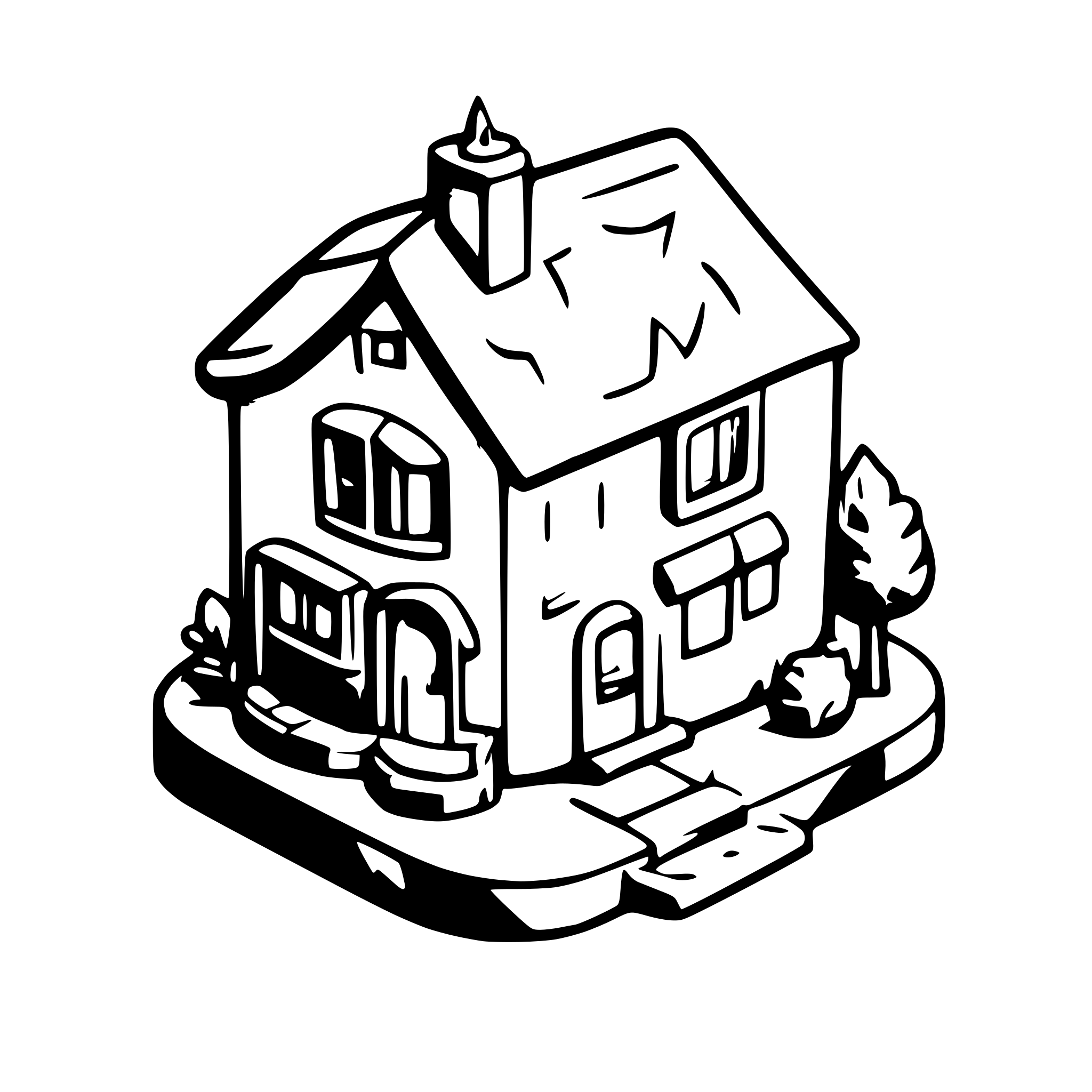 SVG Bundle for 'cartoony boring house isometric' | AI-Generated Vector ...