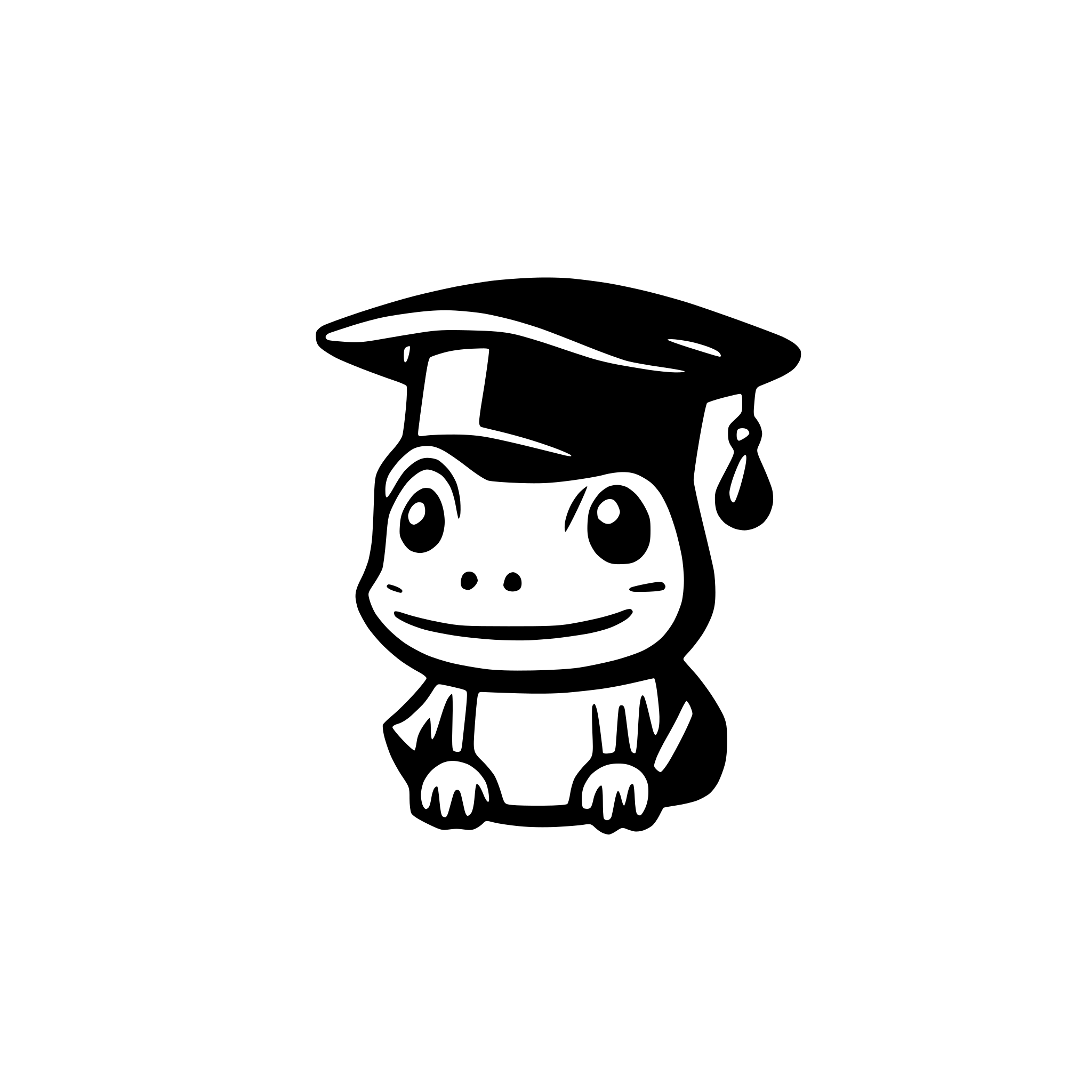 logo SVG for 'cute frog wearing a graduation cap' | AI-Generated Custom ...