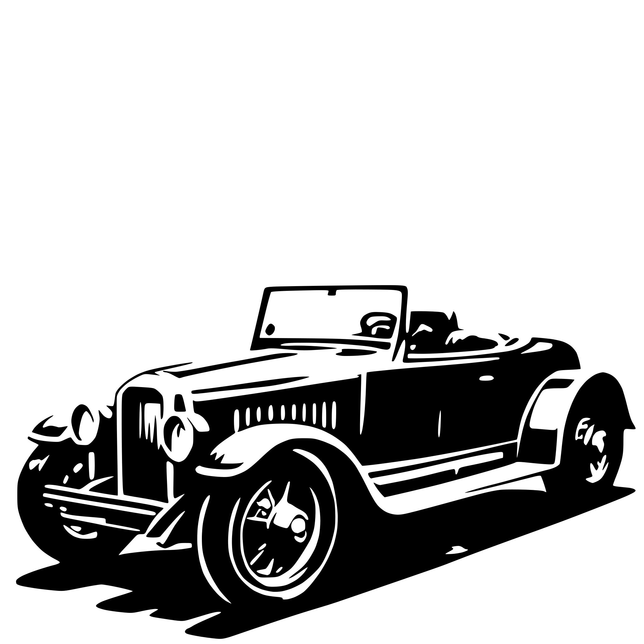 SVG for '1920 roadster seen from the side in one path' | AI-Generated ...