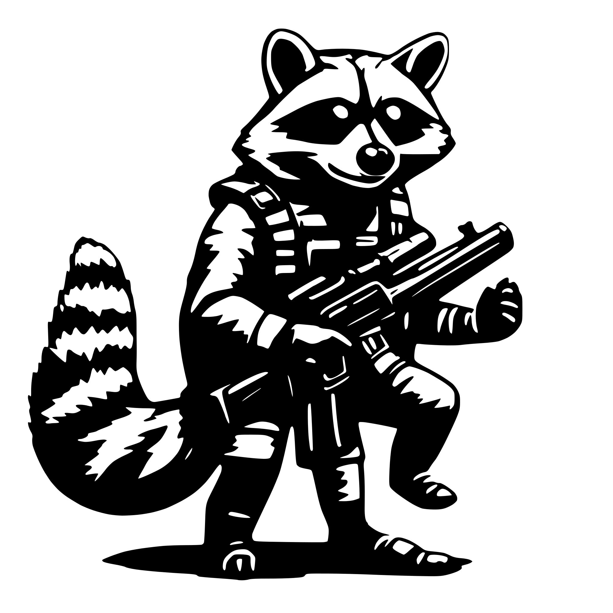SVG Bundle for 'Tactical raccoon wearing night vision goggles and ...