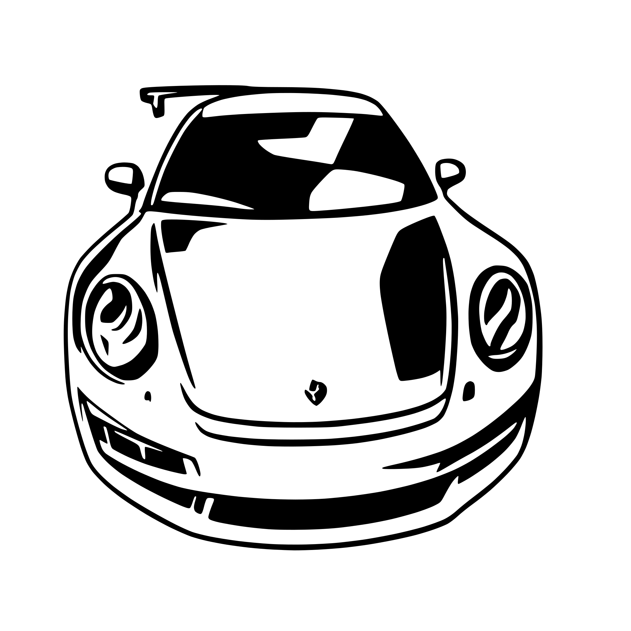 silhouette SVG for 'Porsche GT3RS as a drawing to color in. Without ...