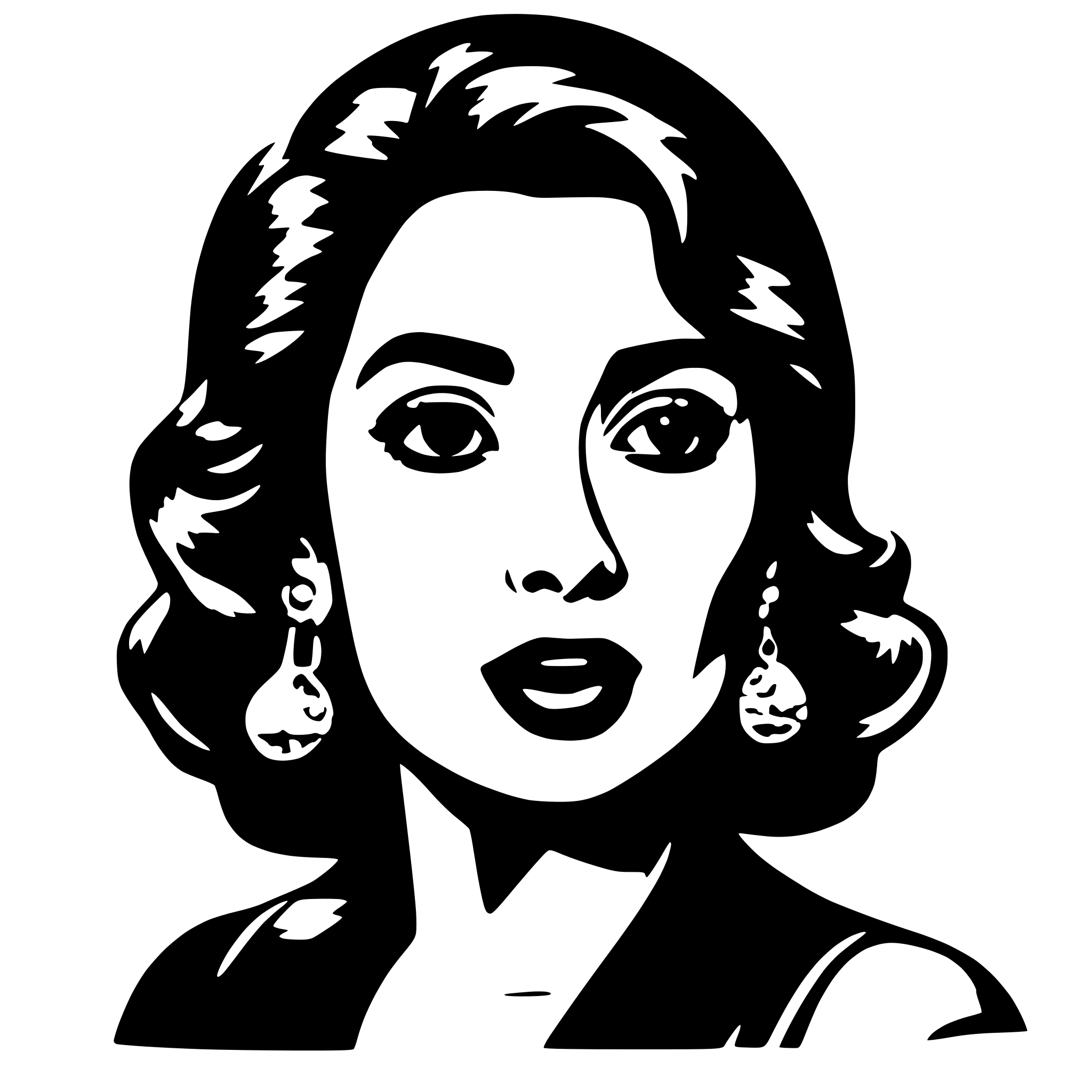 SVG for 'pop art hispanic woman speaking' | AI-Generated Custom Vector ...