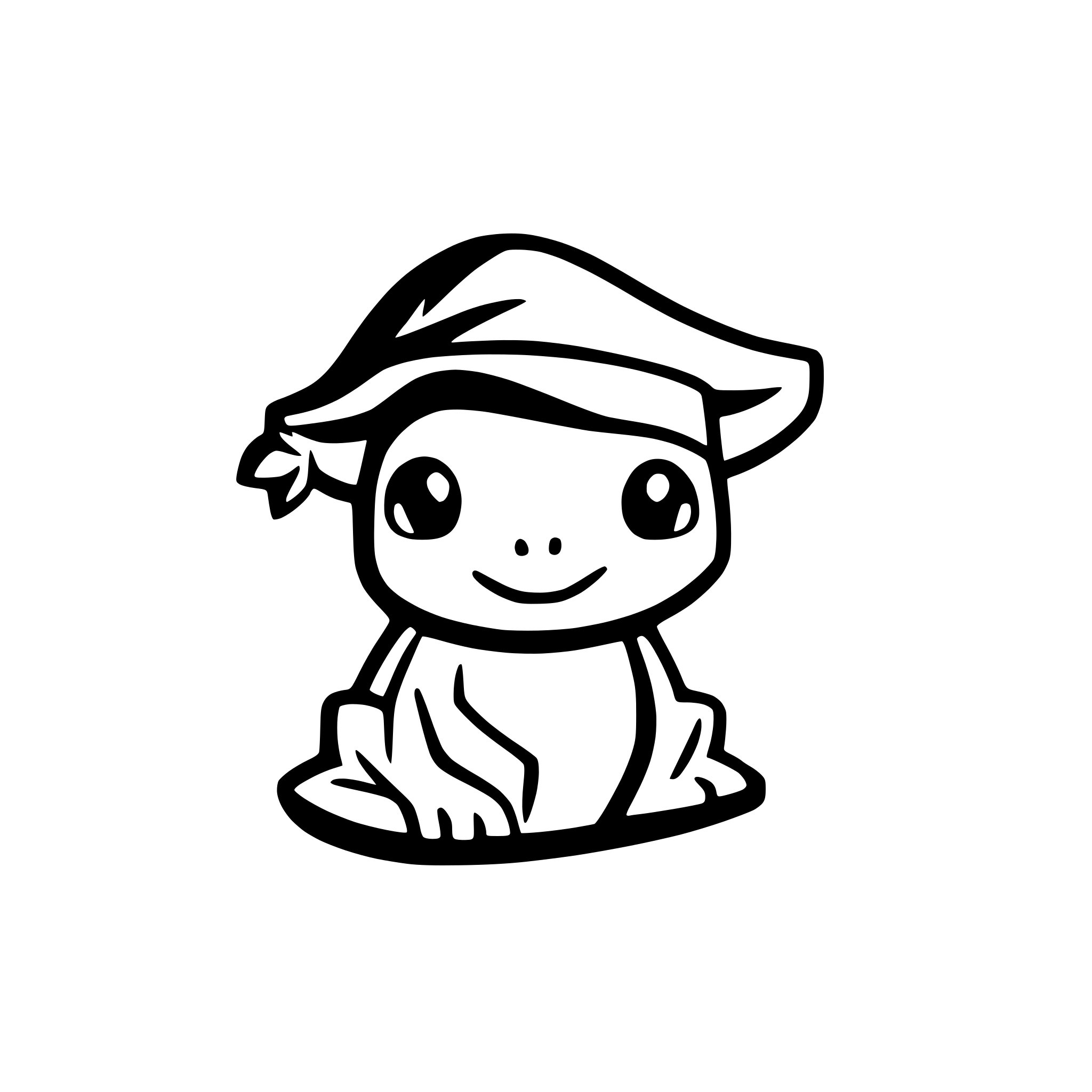 logo SVG for 'cute frog wearing a graduation cap' | AI-Generated Custom ...