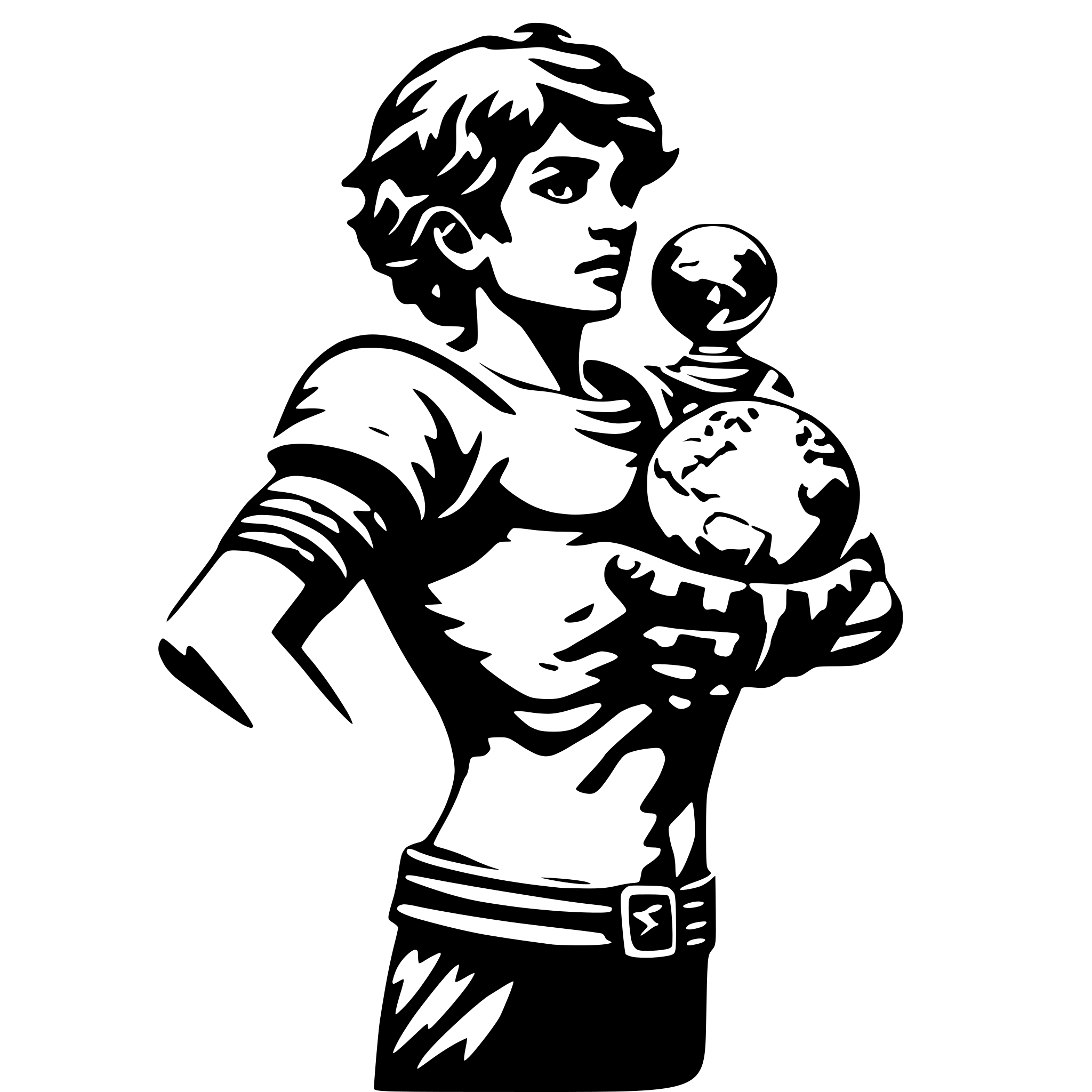 SVG Bundle for 'Atlas holding world on shoulders' | AI-Generated Vector ...
