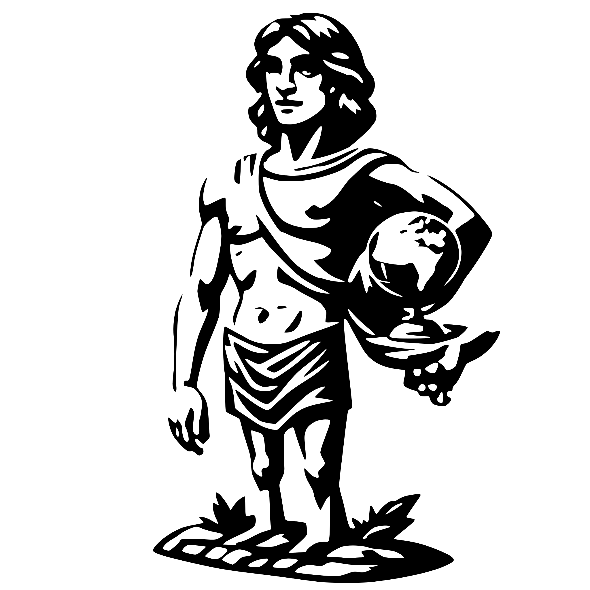 SVG Bundle for 'greek Atlas holding world on shoulders' | AI-Generated ...