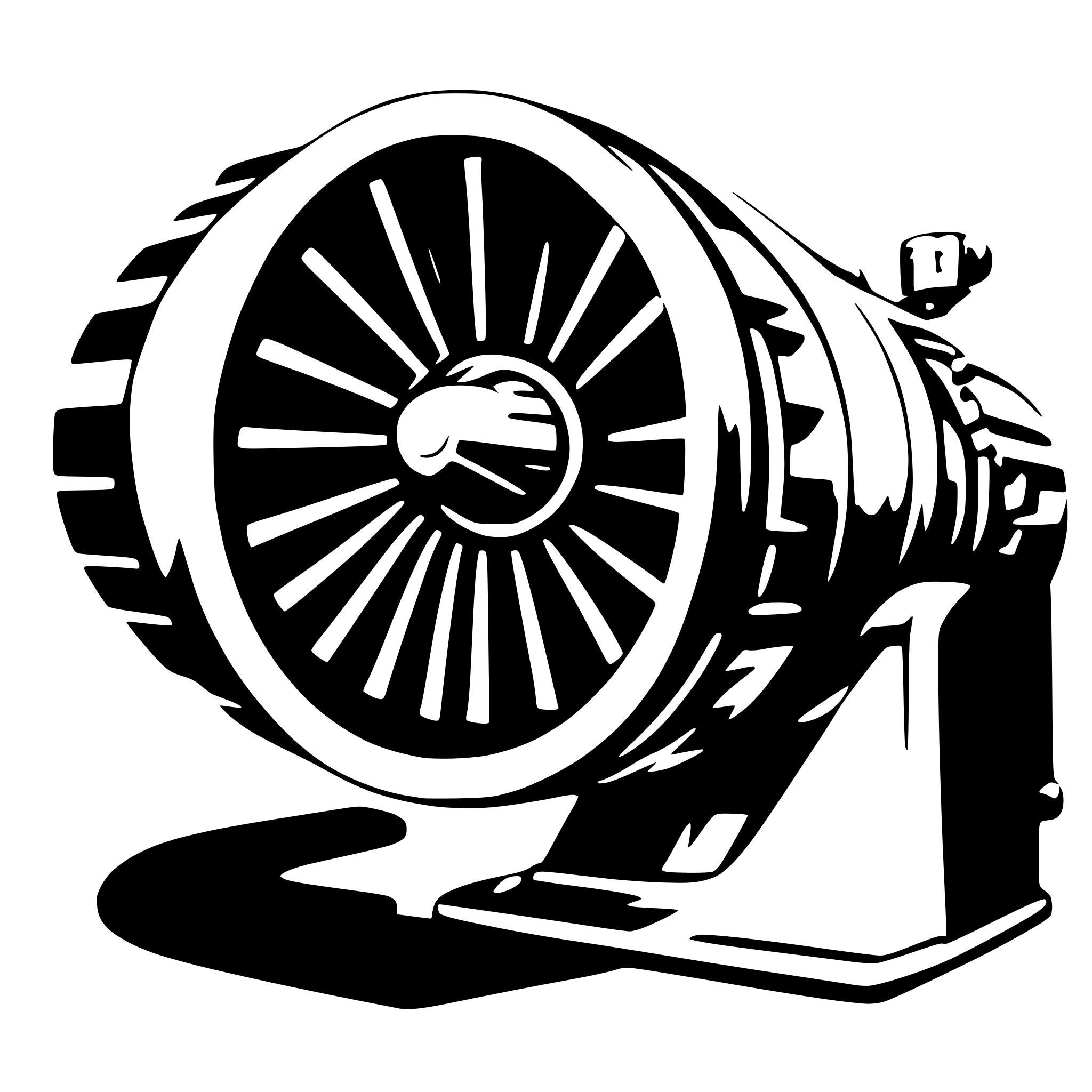 SVG Bundle for 'detailed black and white line drawing of a GE Cf-34 jet ...