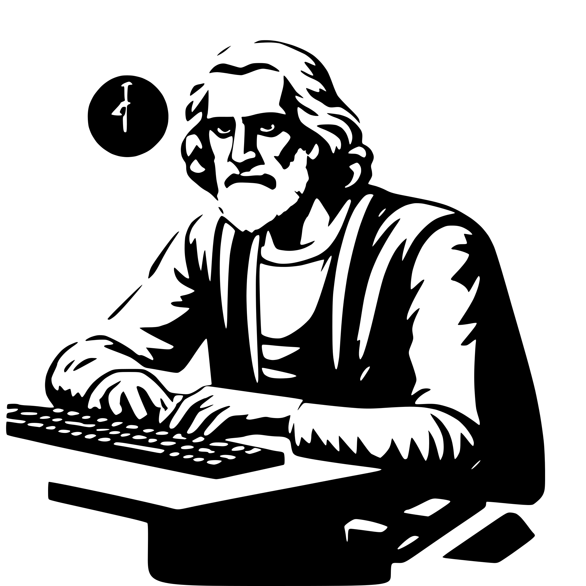 SVG Bundle for 'A greek philosopher writing on a modern computer ...