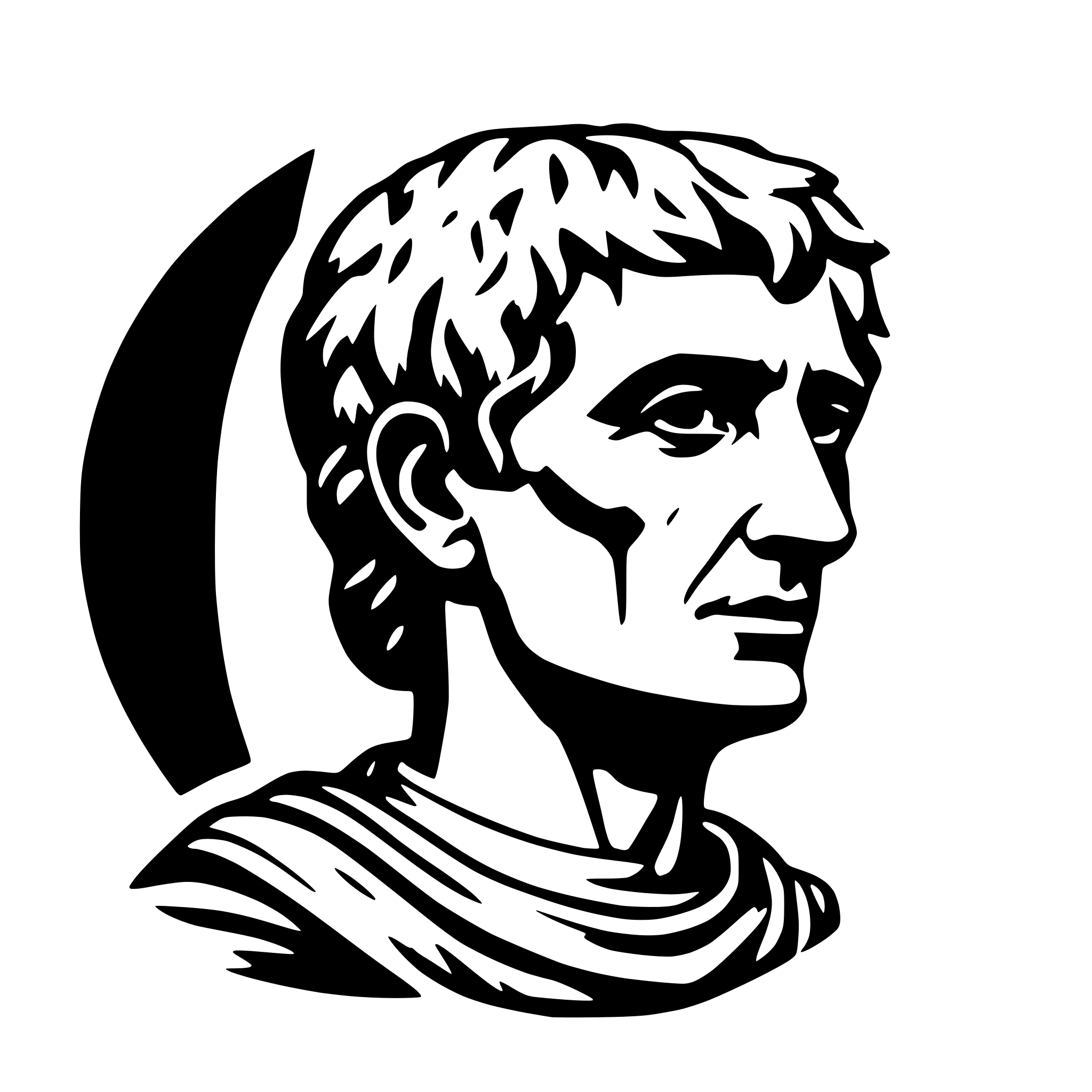 SVG for 'roman modern minimal illustration of caesar' | AI-Generated ...