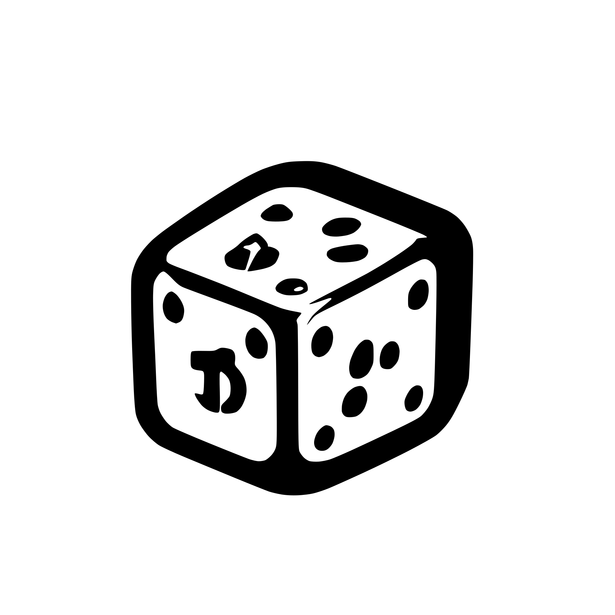 SVG Bundle for 'a dice with the style of the github logo, with one face ...