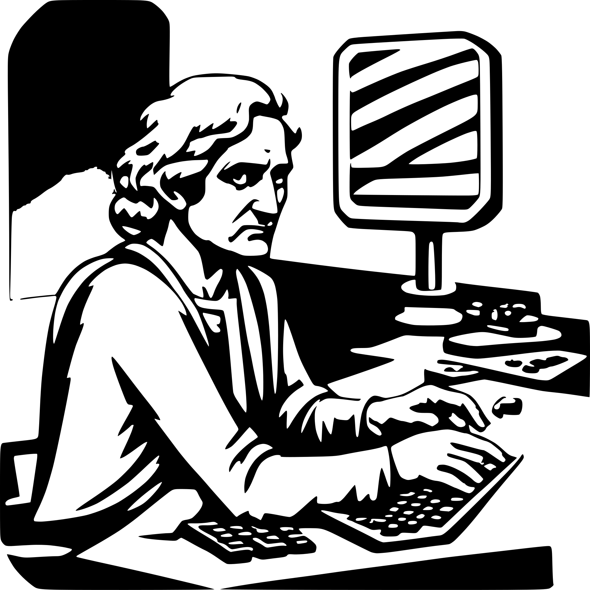 SVG Bundle for 'A greek philosopher writing on a modern computer ...