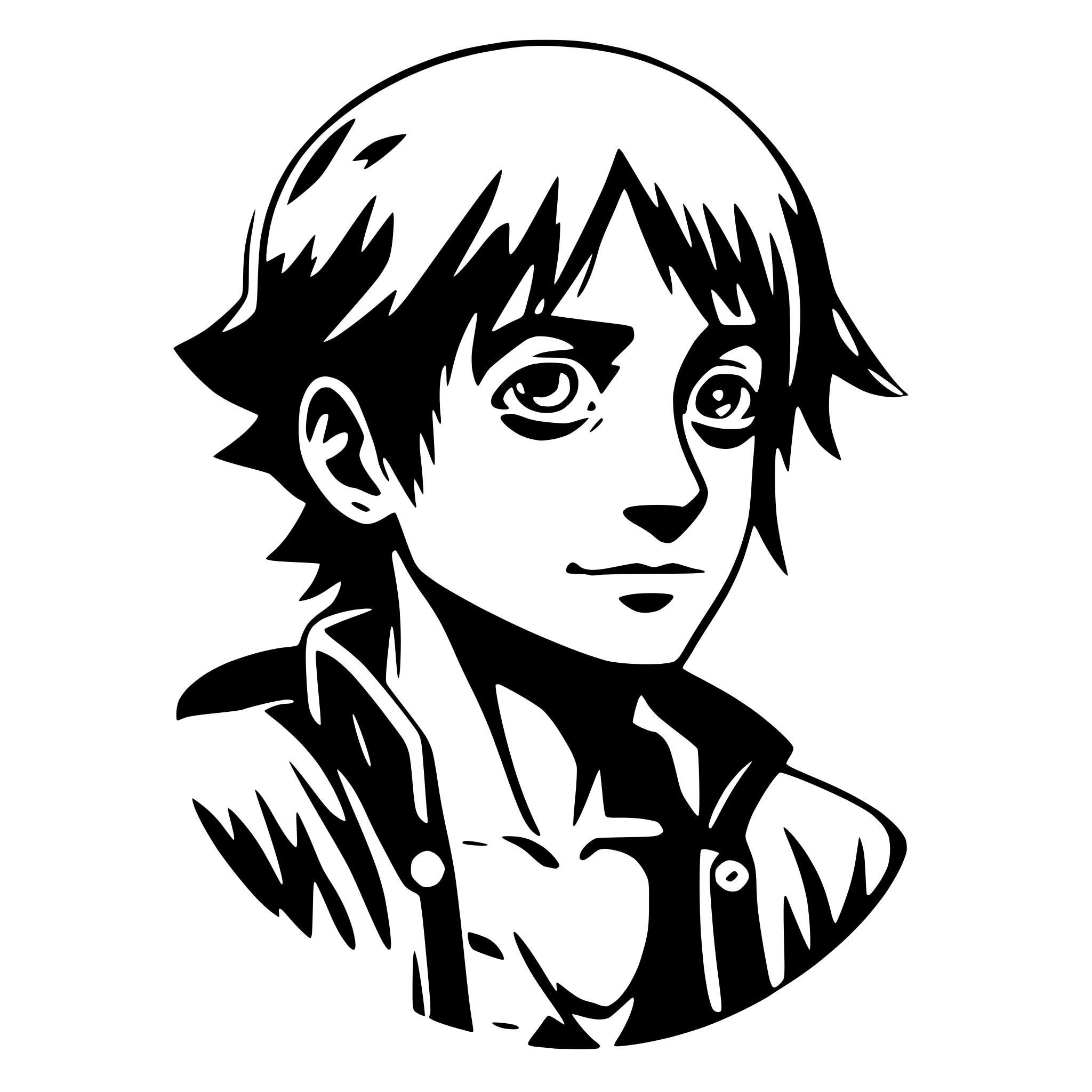 SVG for 'luffy one piece face circle profile picture' | AI-Generated ...