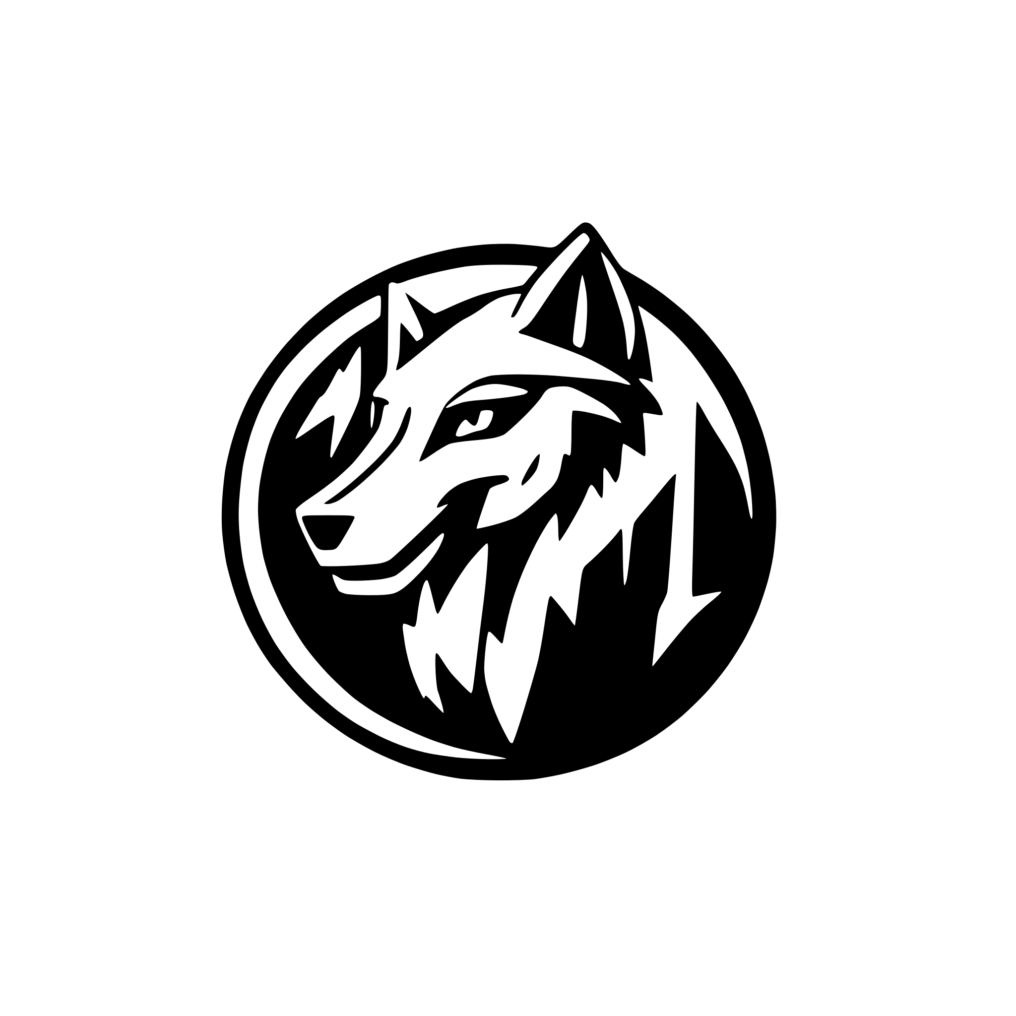 logo SVG for 'a wolf logo that takes inspiration from the 4 examples in ...