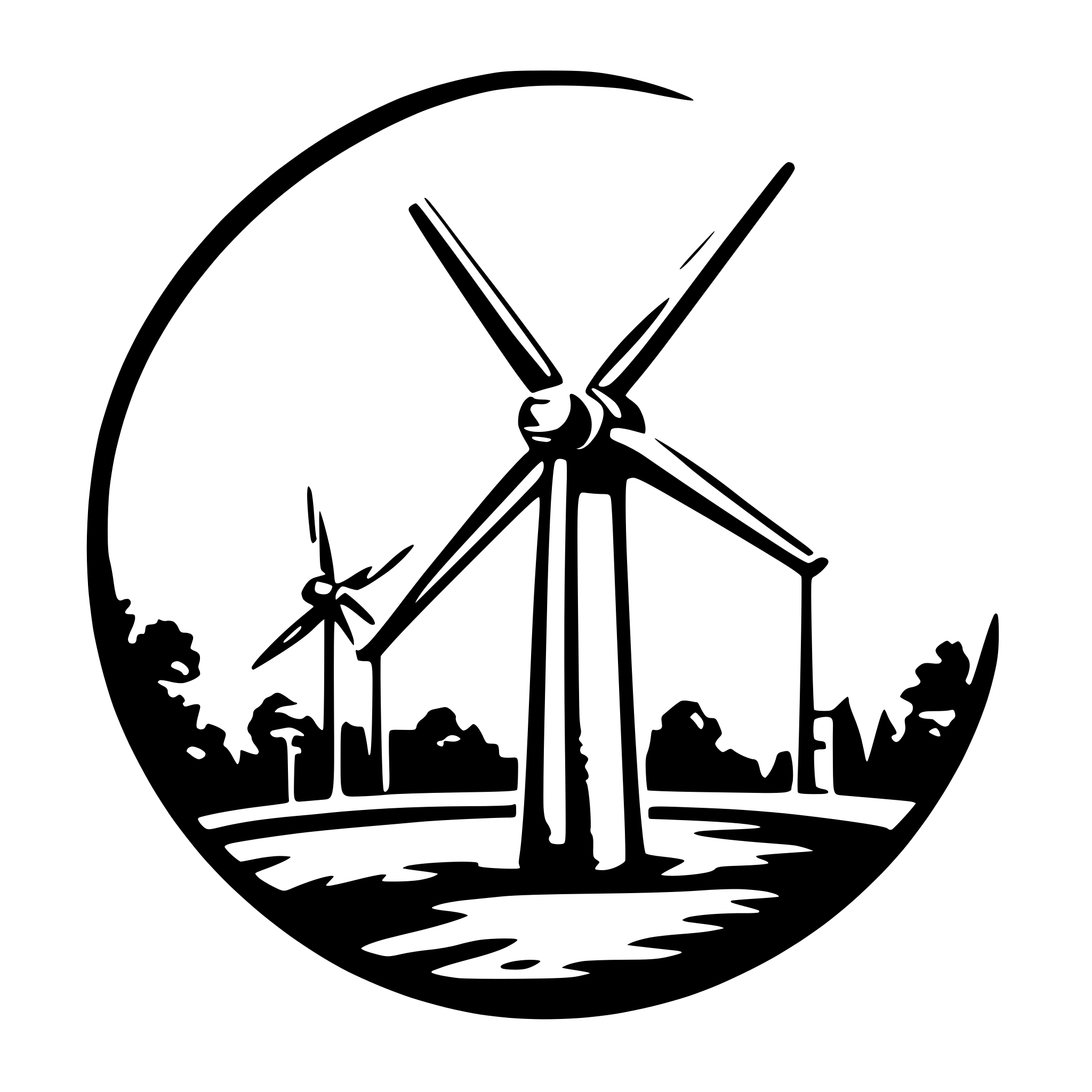 SVG for 'a PV panel, a wind turbine and a bubbles inside a circle' | AI ...