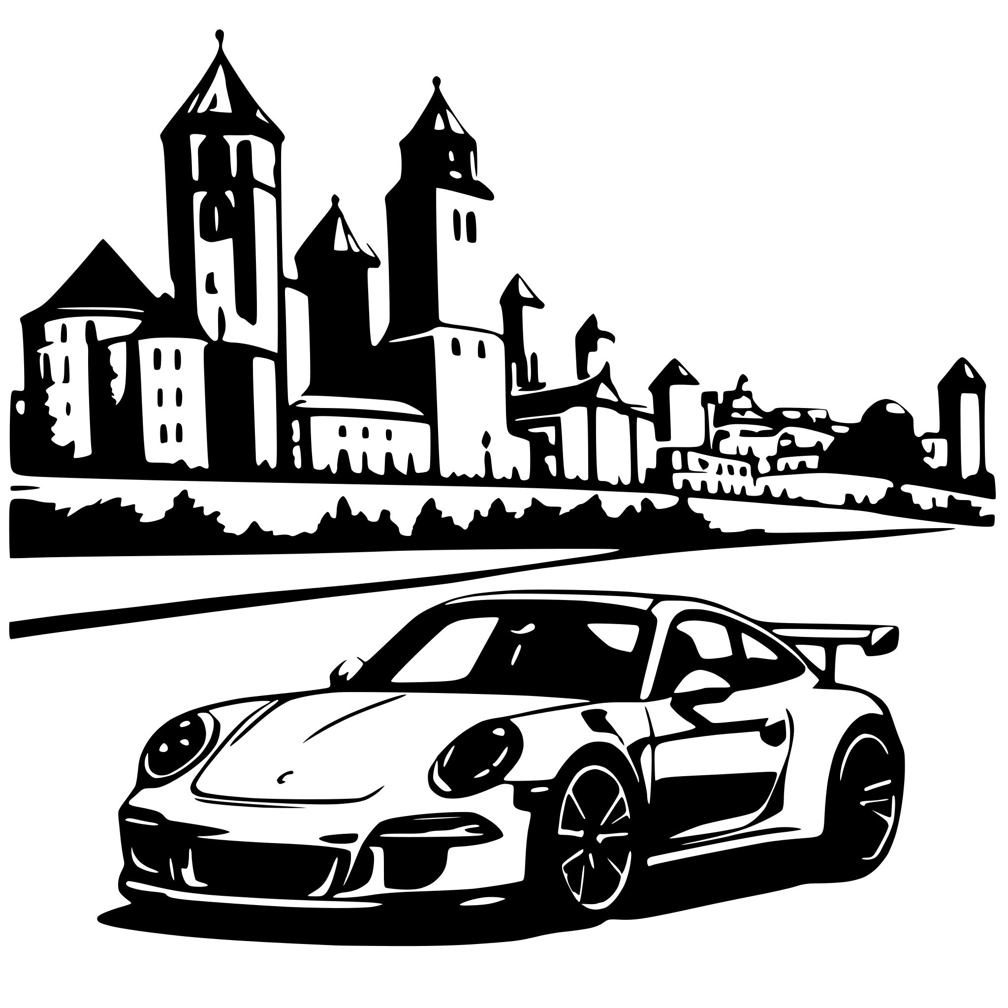SVG for 'Porsche 911 gt3 rswith Cracow in the background' | AI ...
