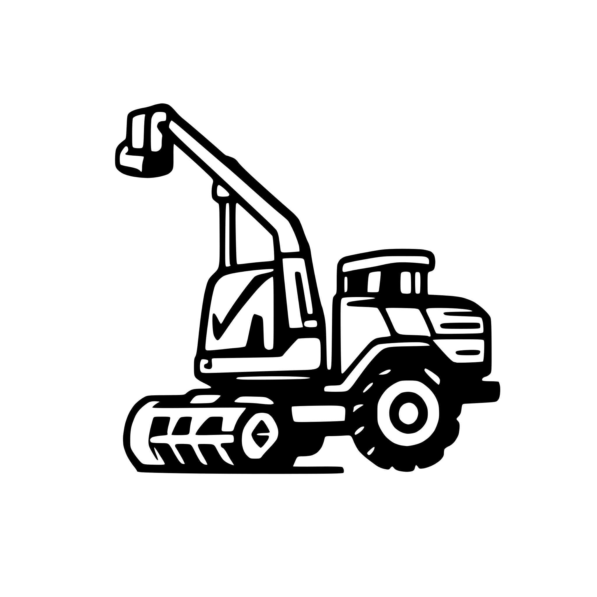 icon SVG for 'side image of a forestry harvester' | AI-Generated Custom ...