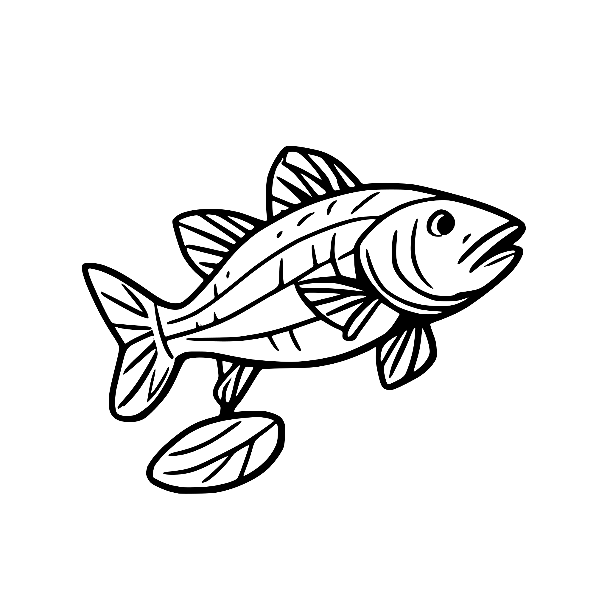 SVG Bundle for 'redfish red drum line art' | AI-Generated Vector Graphics