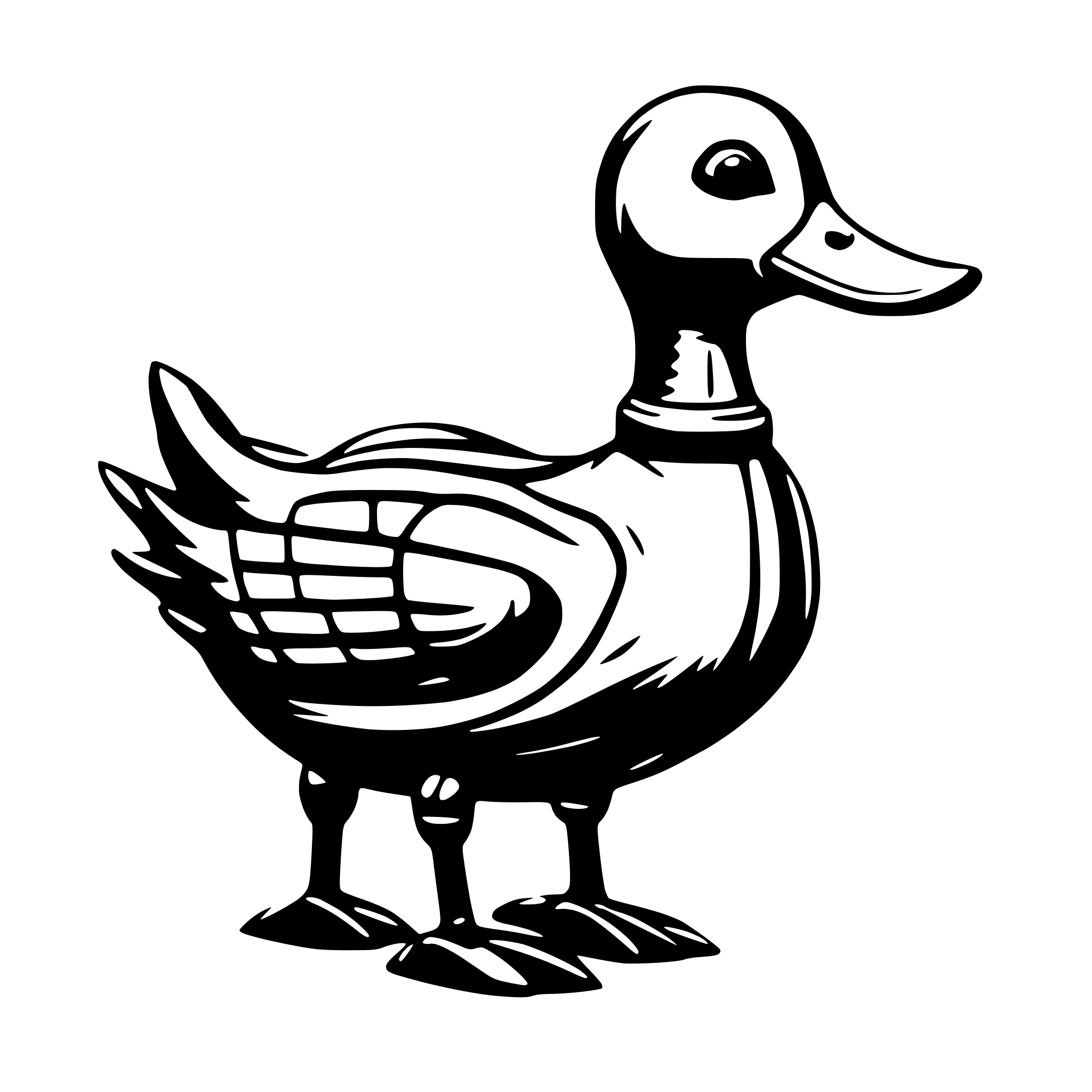 SVG Bundle for 'Robotic duck wireframe' | AI-Generated Vector Graphics