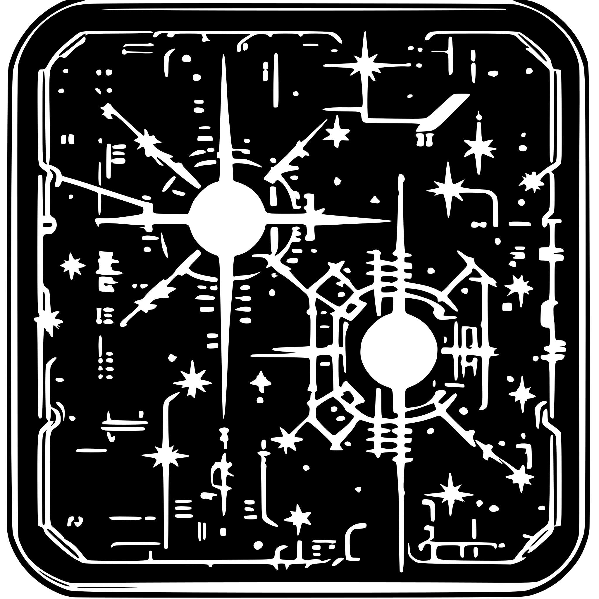 SVG for 'electrical pcb traces that are also stars in space' | AI ...