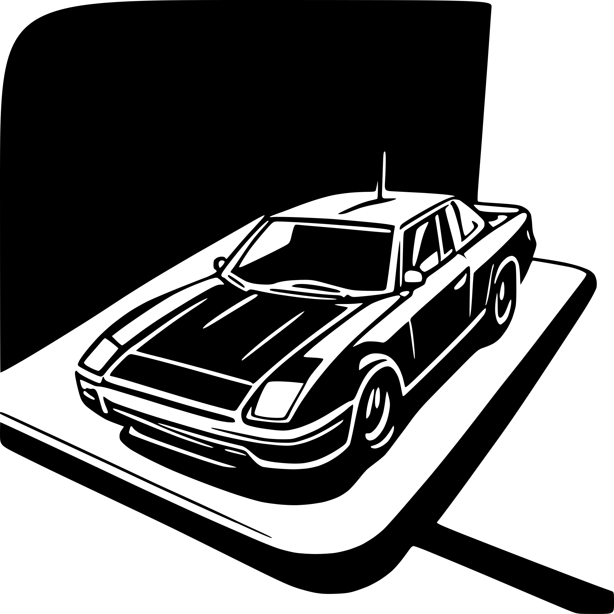 SVG Bundle for 'knight rider car kitt sticking out of a picture frame ...
