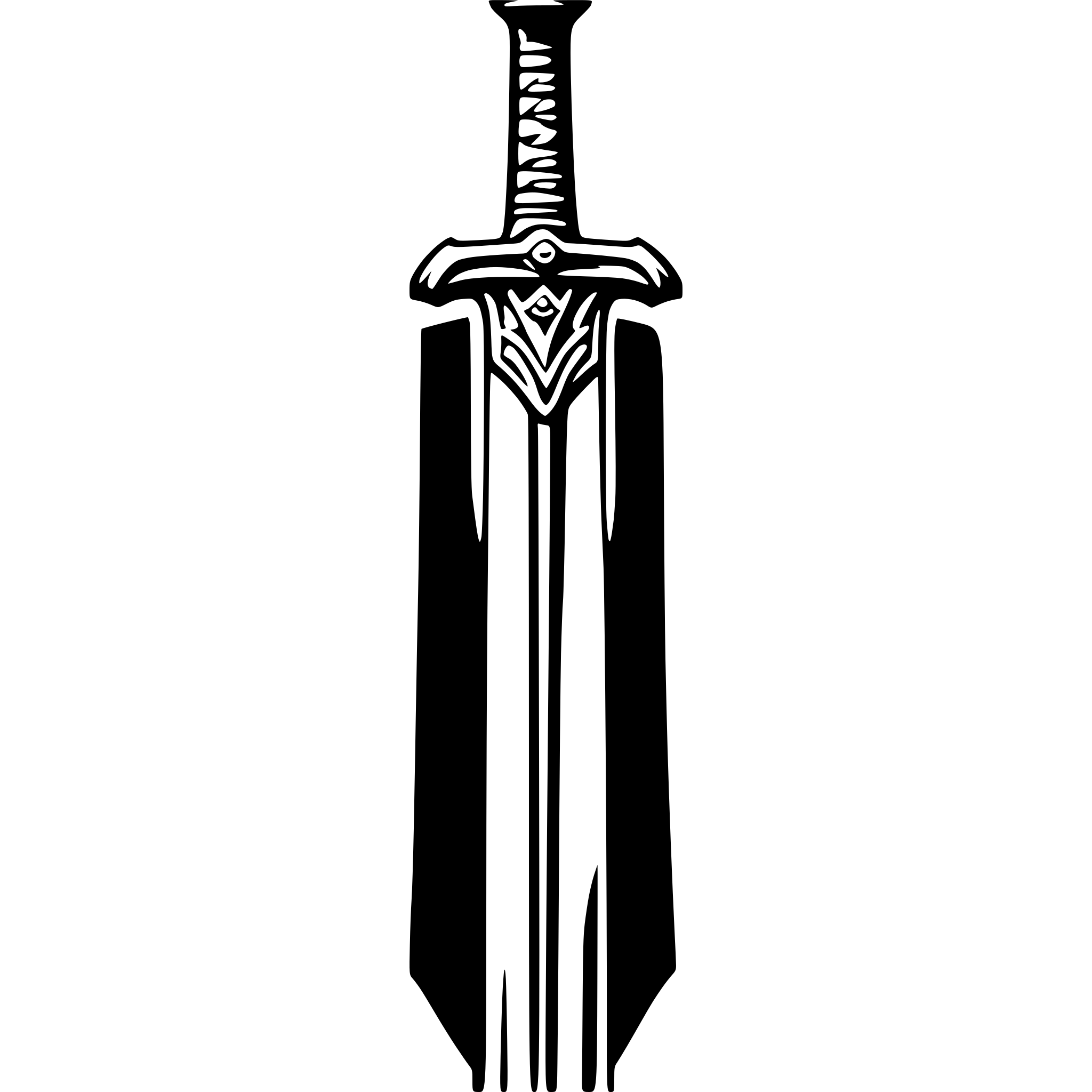 SVG Bundle for 'sword vertical with tip facing down. Magical excalibur ...