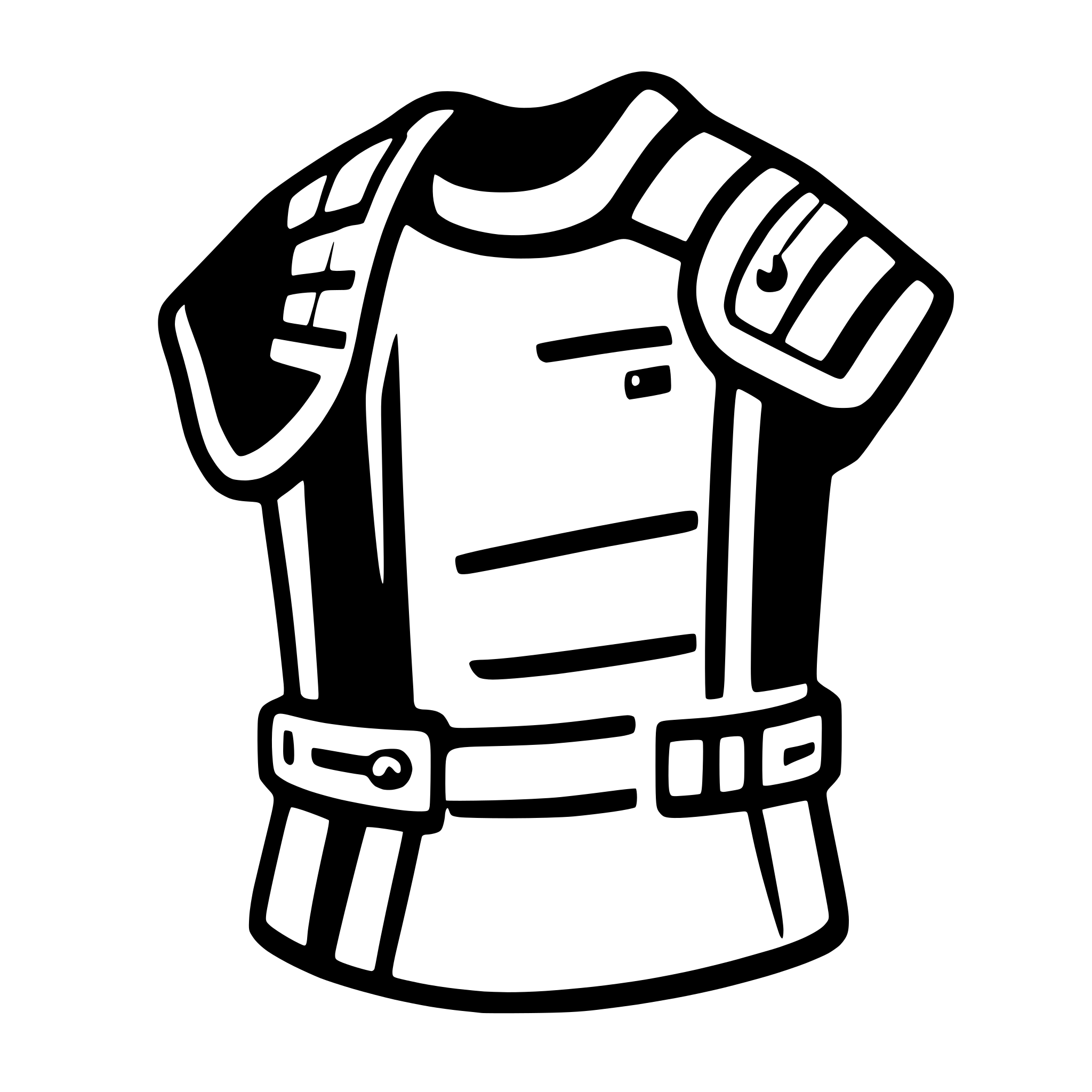 icon SVG for 'detailed plain samurai chest armor without any person ...