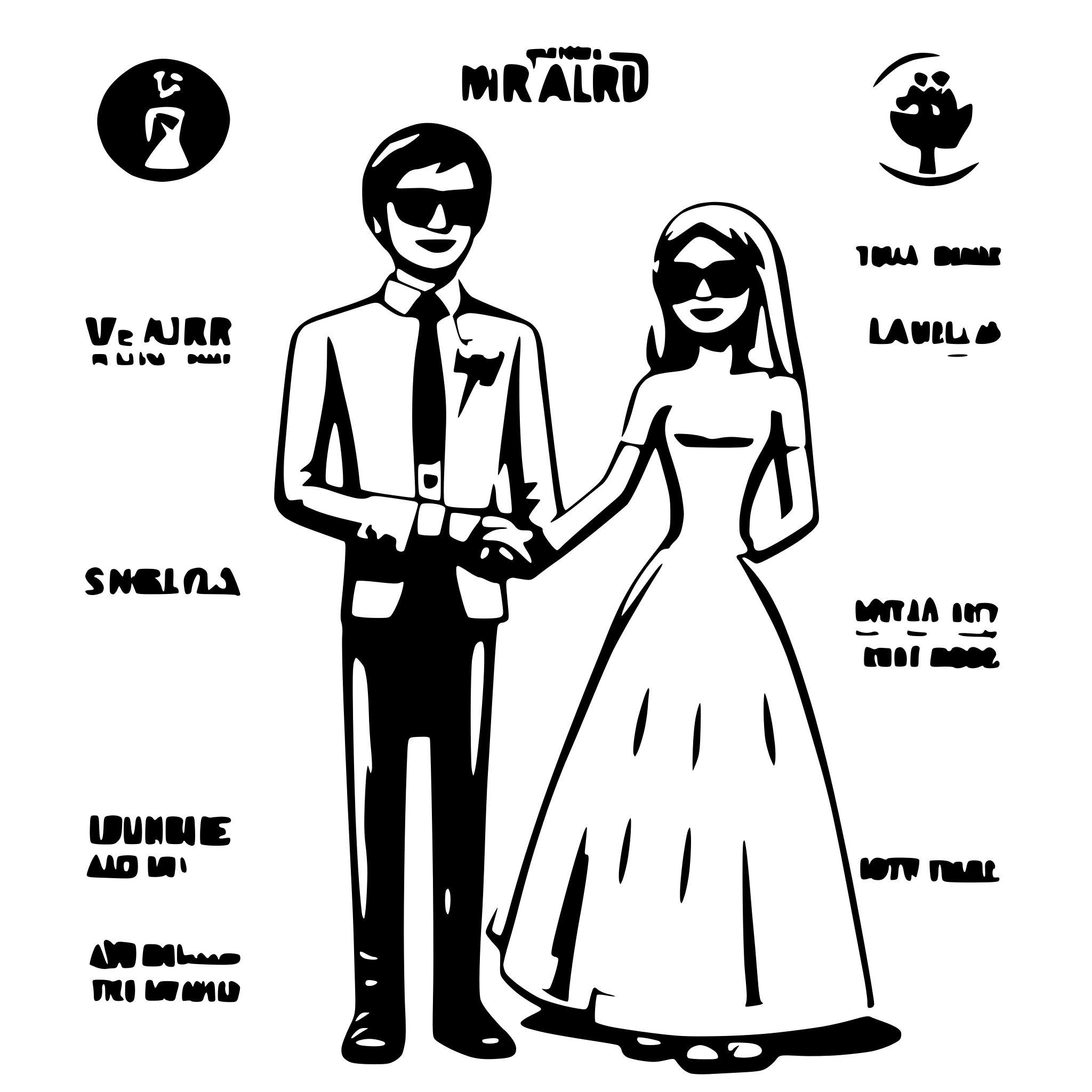 SVG Bundle for 'A wedding couple's timeline of events. When they met ...